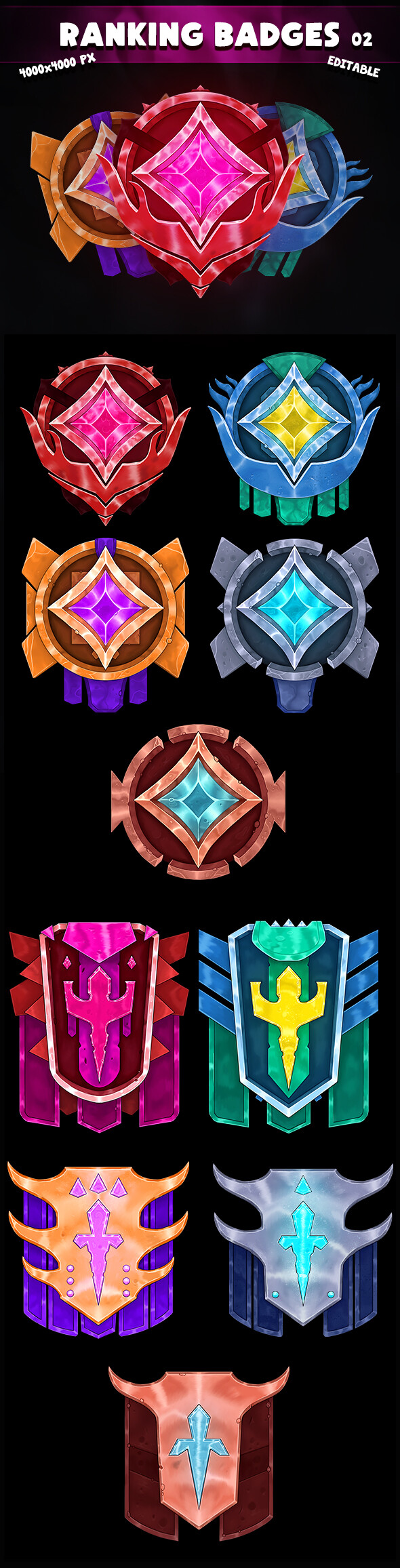 ArtStation - Ranking Badges 02