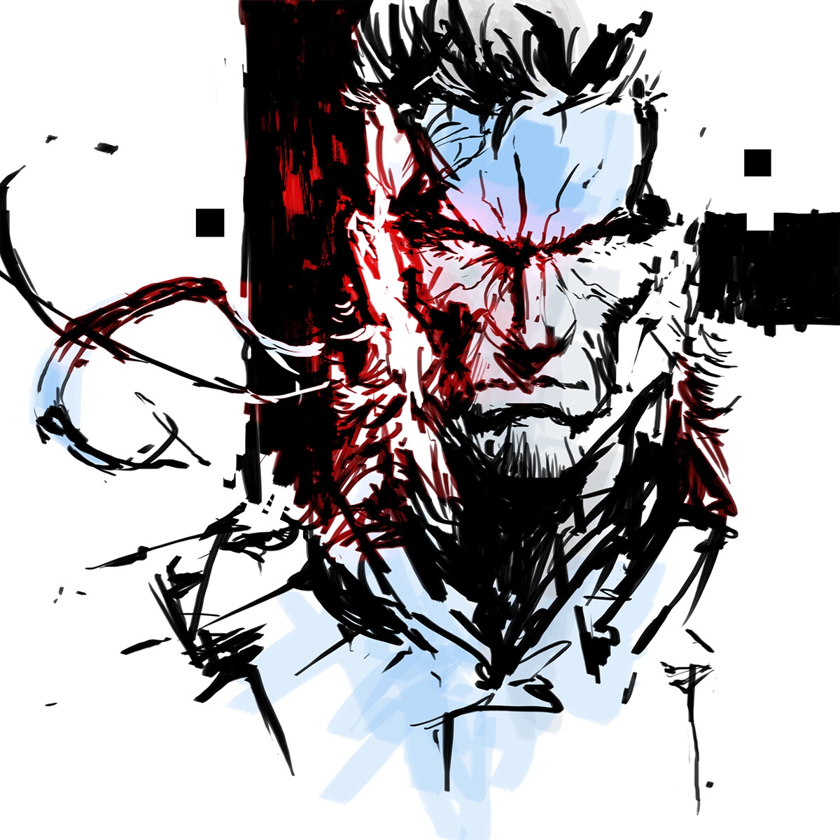 how to draw snake metal gear