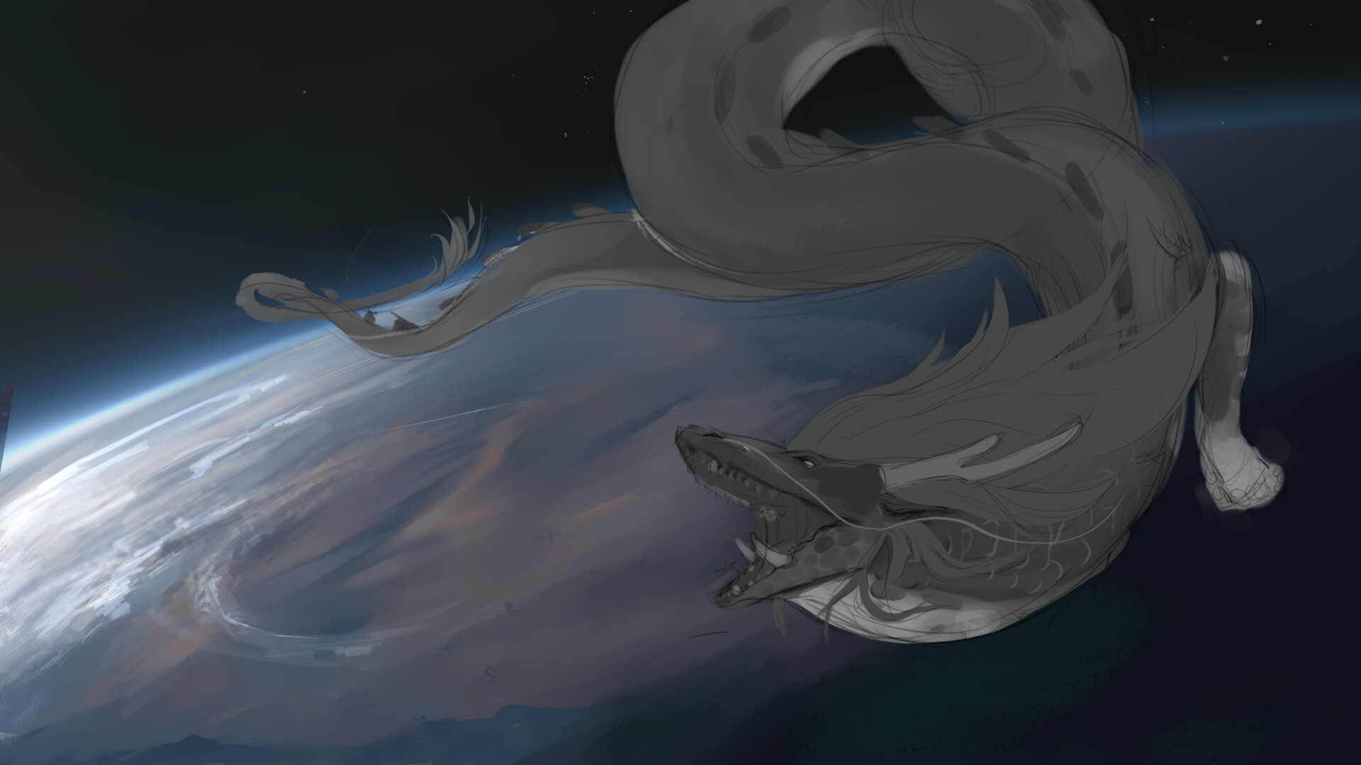 S GM - Aether Dragon Illustration