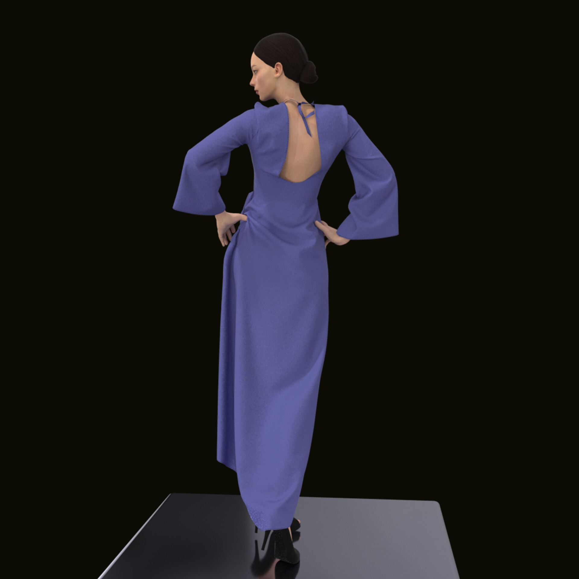 ArtStation - Very Peri Dress. Marvelous Designer.