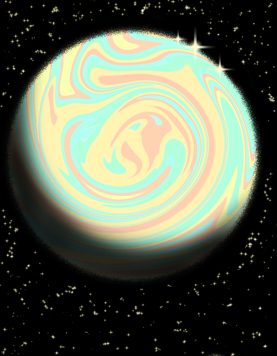 ArtStation - Planet #1 (couple of my favorite colors)