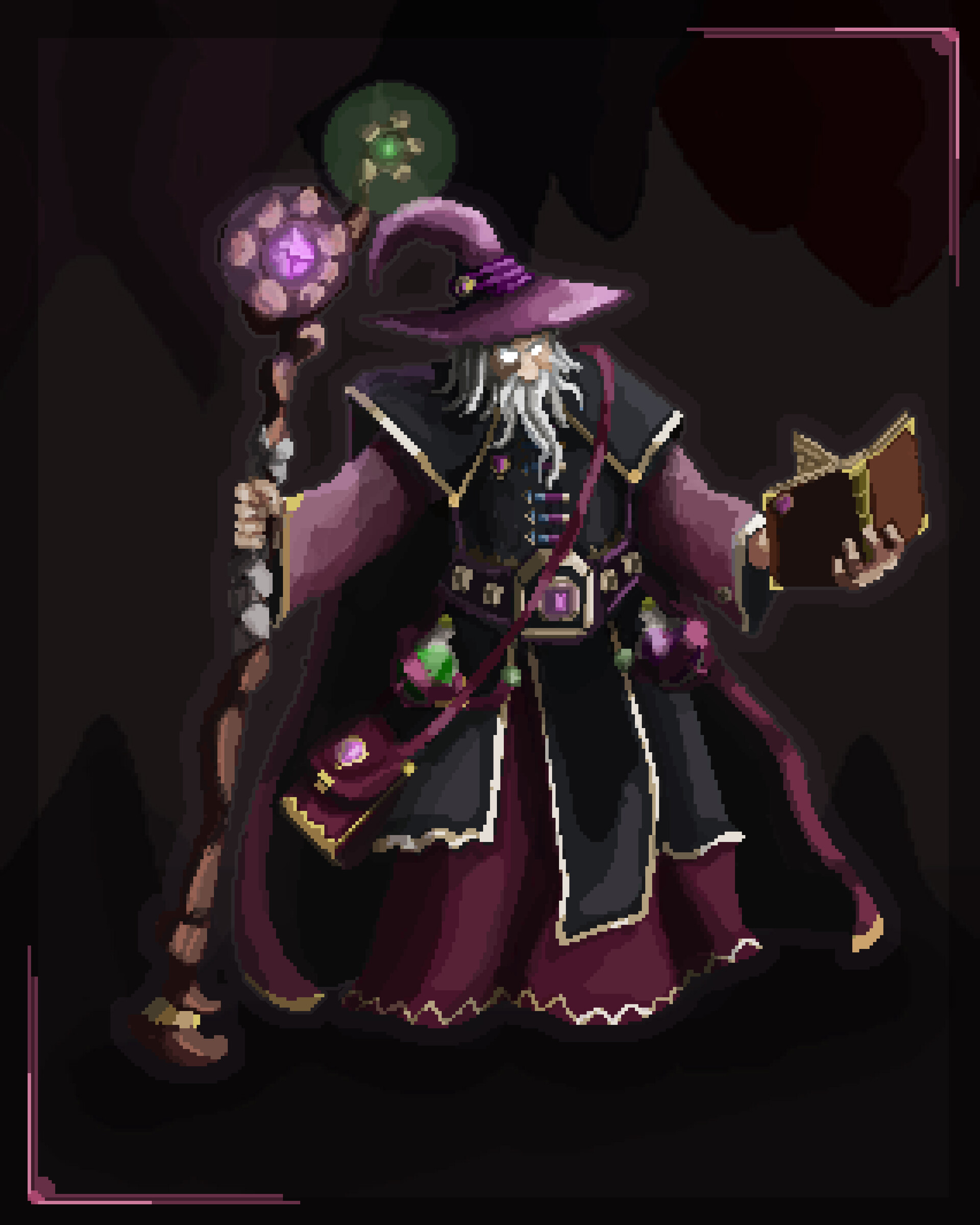 ArtStation - pixel art wizard character