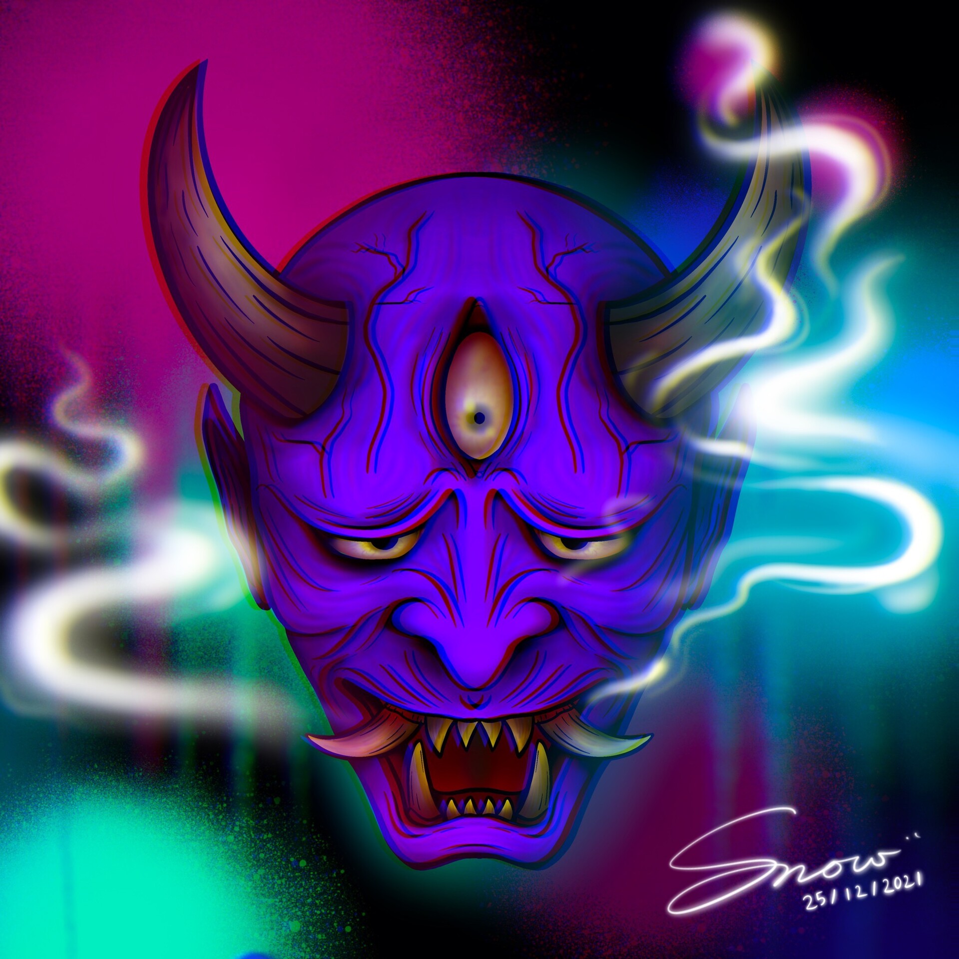 ArtStation - Oni mask