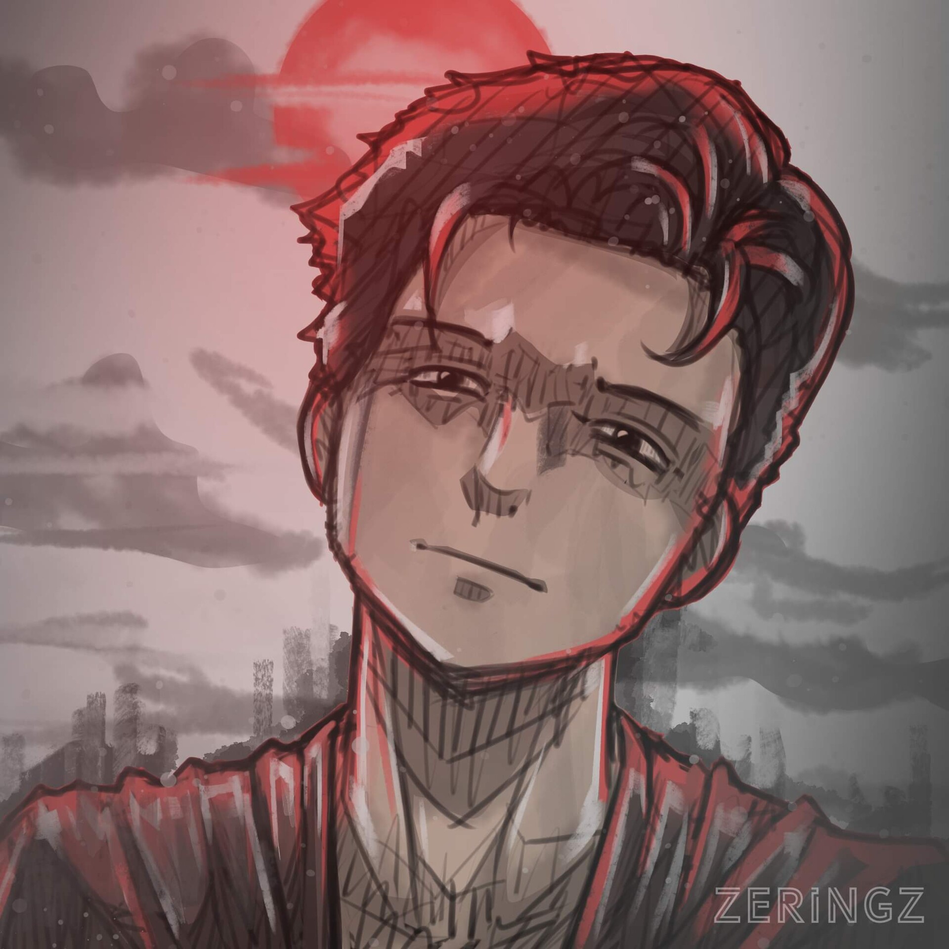 ArtStation - The Tired Gaze- a fanart OC.