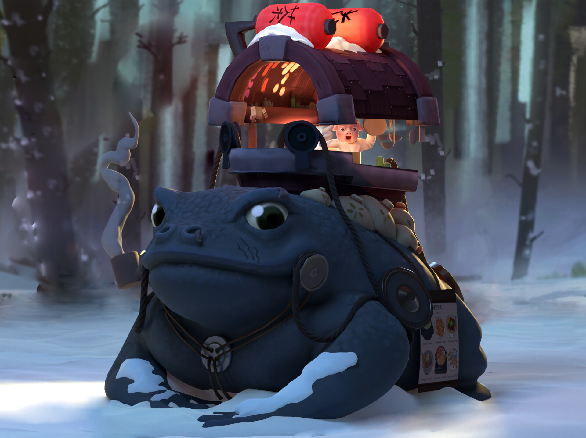 ArtStation - Chinese new year frog