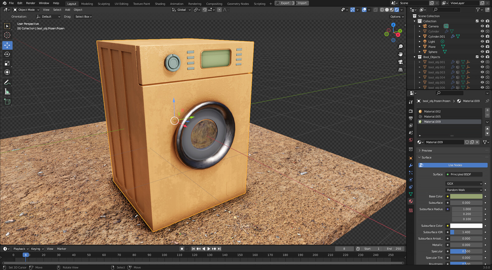 Phong Ly - Washing Machine Modeling in Blender