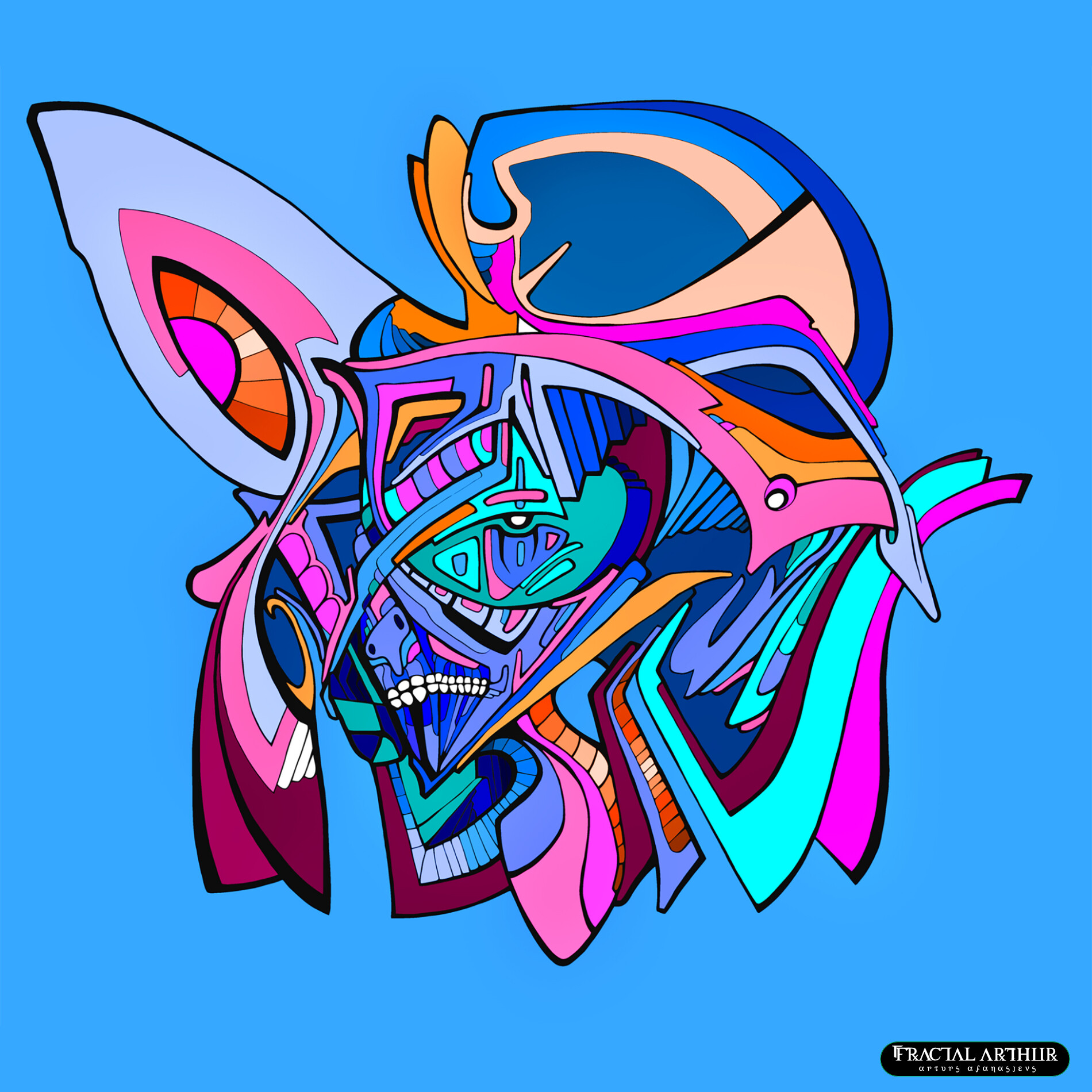 ArtStation - Forming itself - Fractal creature 2D