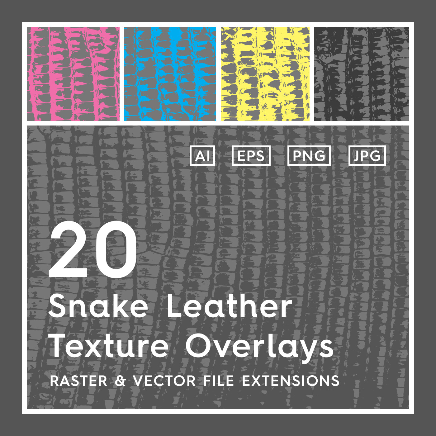 ArtStation - 20 Snake Leather Texture Overlays