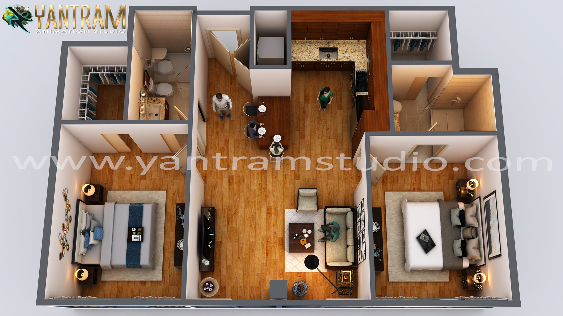 ArtStation - Residential apartment of 3d floor plan Ahmedabad by ...