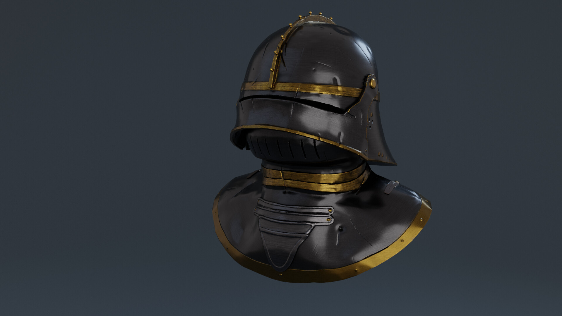 ArtStation - Low-poly helmet sallet