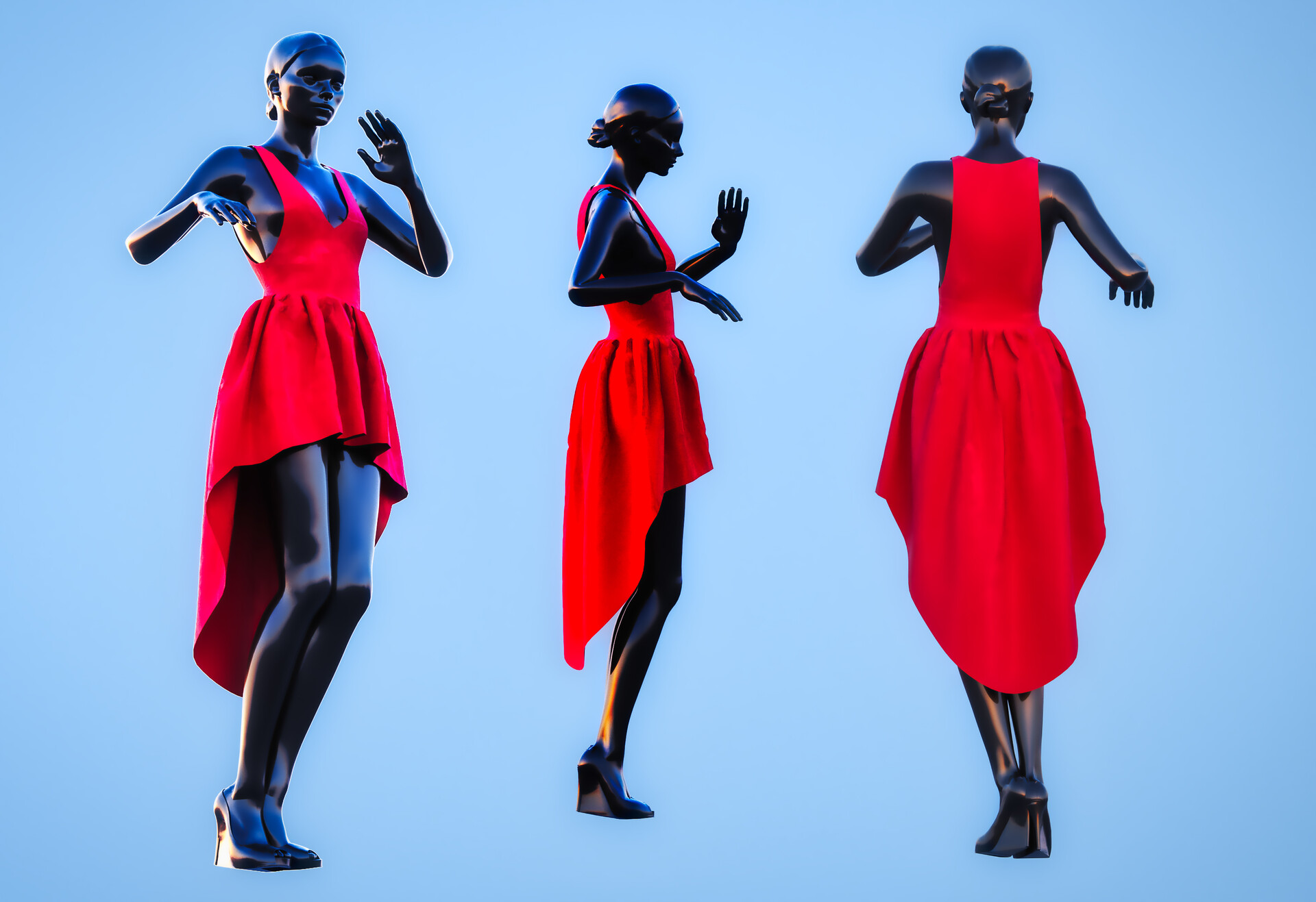 ArtStation - Red dress