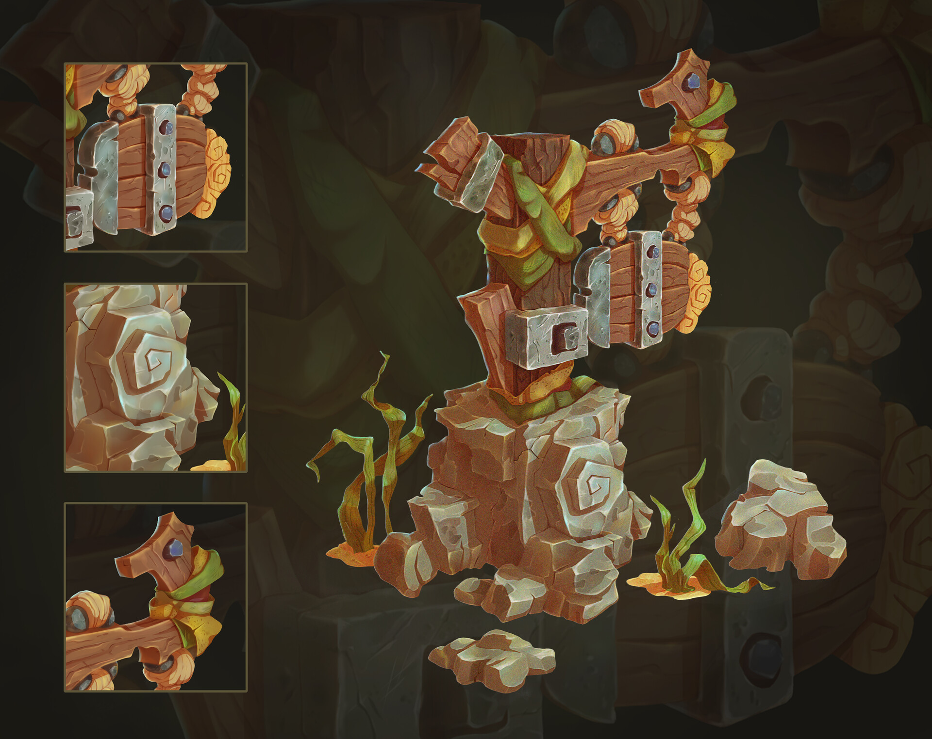 ArtStation - Road sign concept for a dwarven tavern