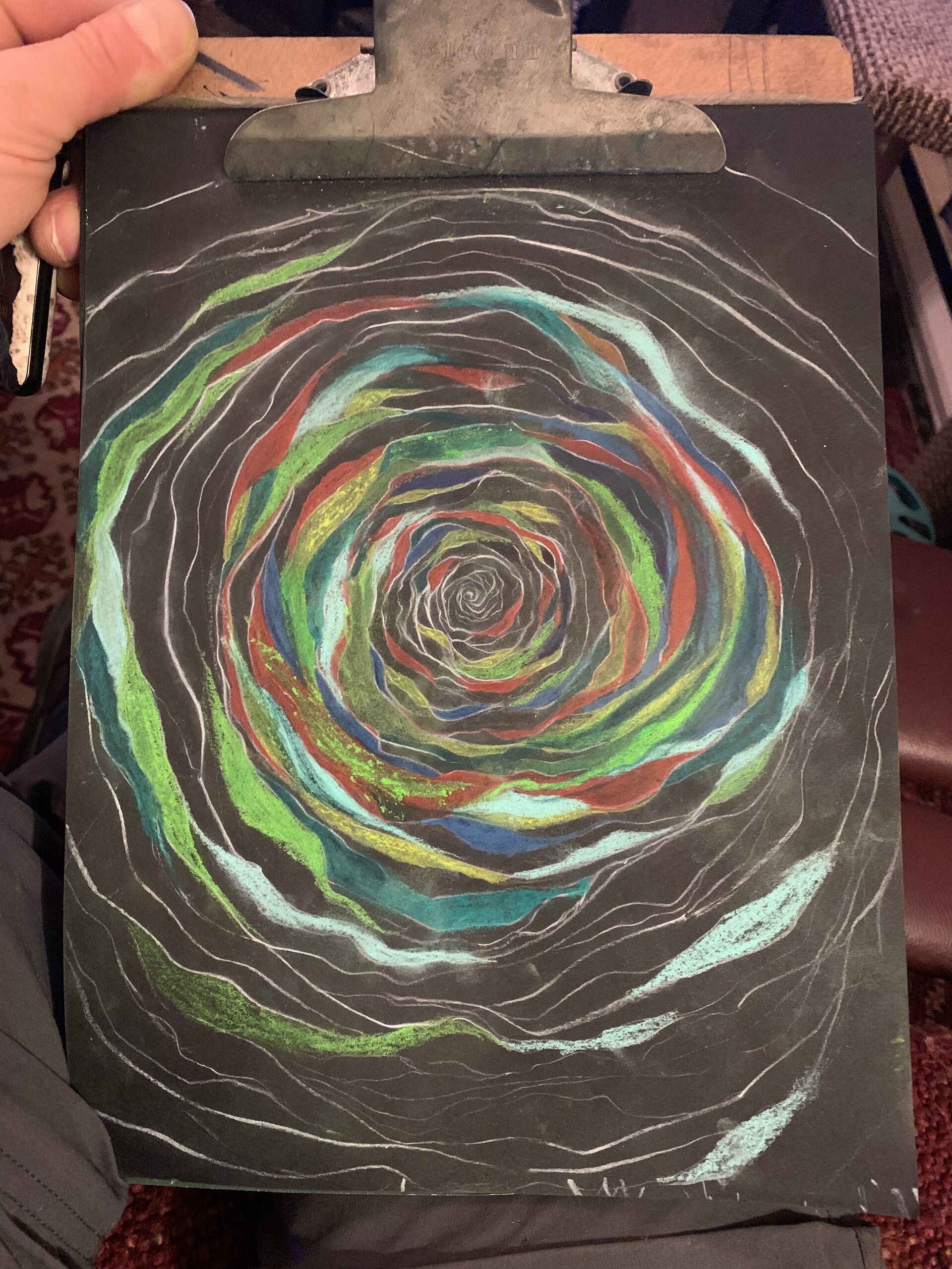 ArtStation - Wip. Rainbow vortex. Ink,watercolour and chalk.