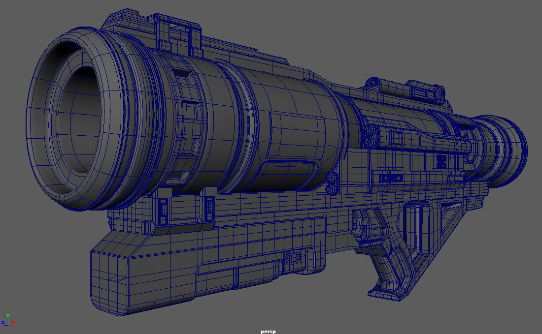 Pintu Mondal - CG GUN MODEL || SCI-FI GUN || Hard-surface modeling