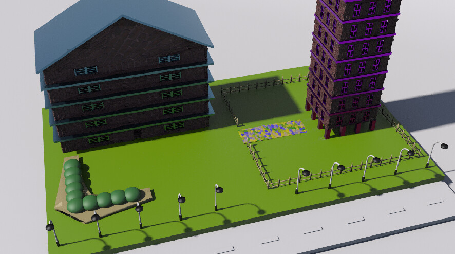 ArtStation - Procedural Isometric Residential Area