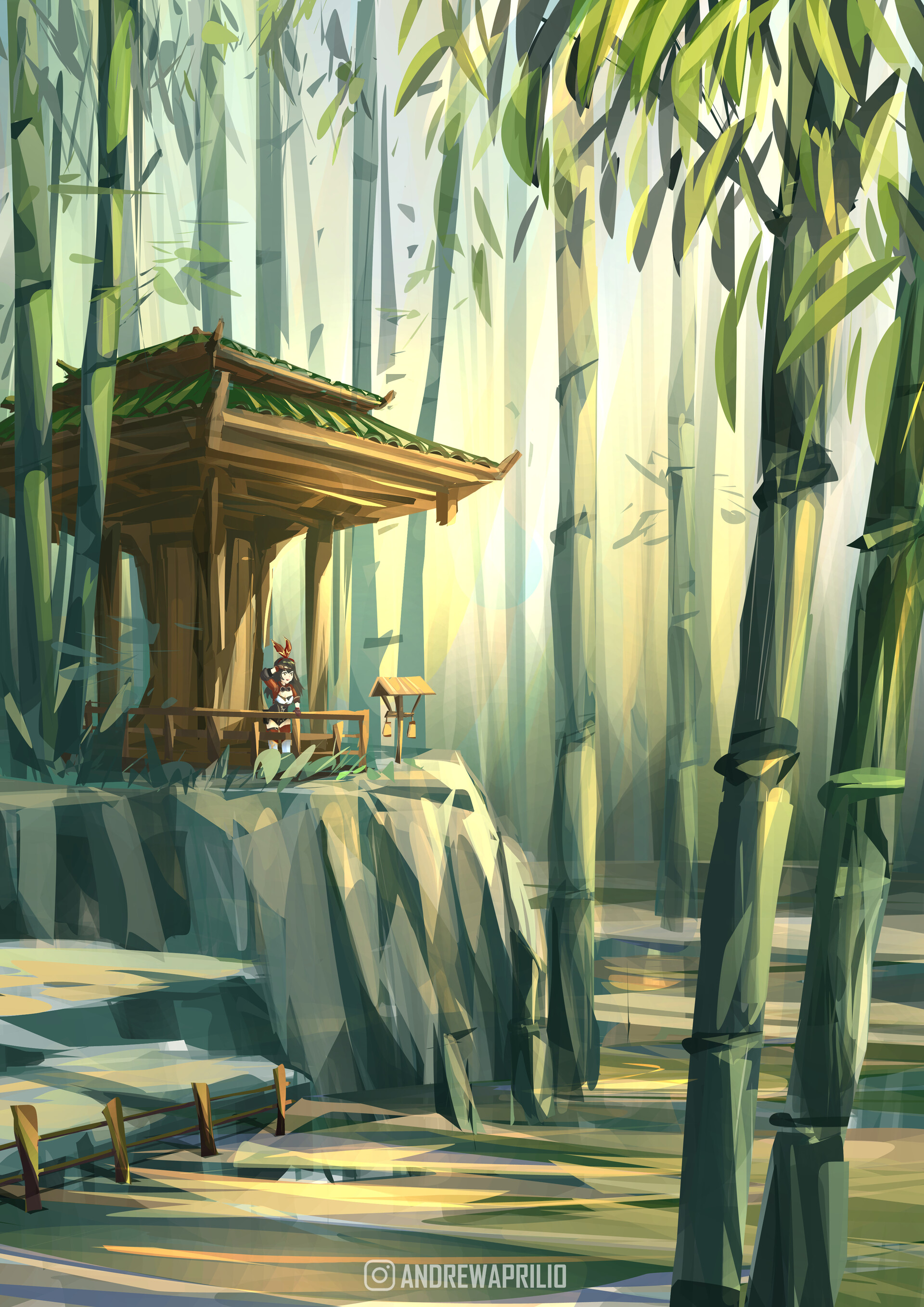 ArtStation - Bamboo Forest, Liyue