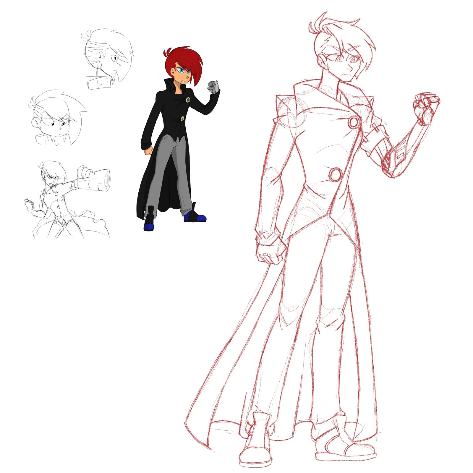 Taylor Marcy - Original character rough sketches #1