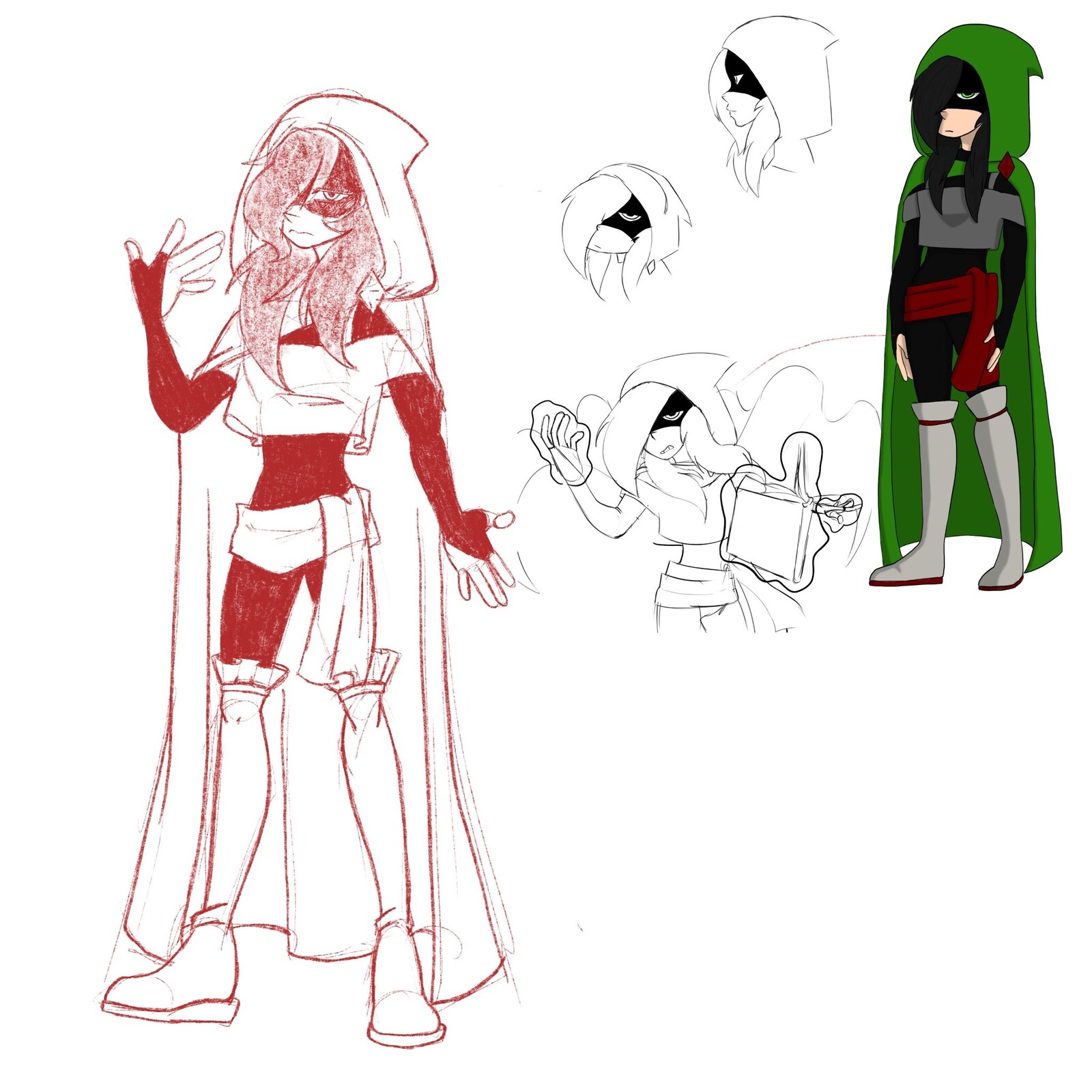 Taylor Marcy - Original character rough sketches #1