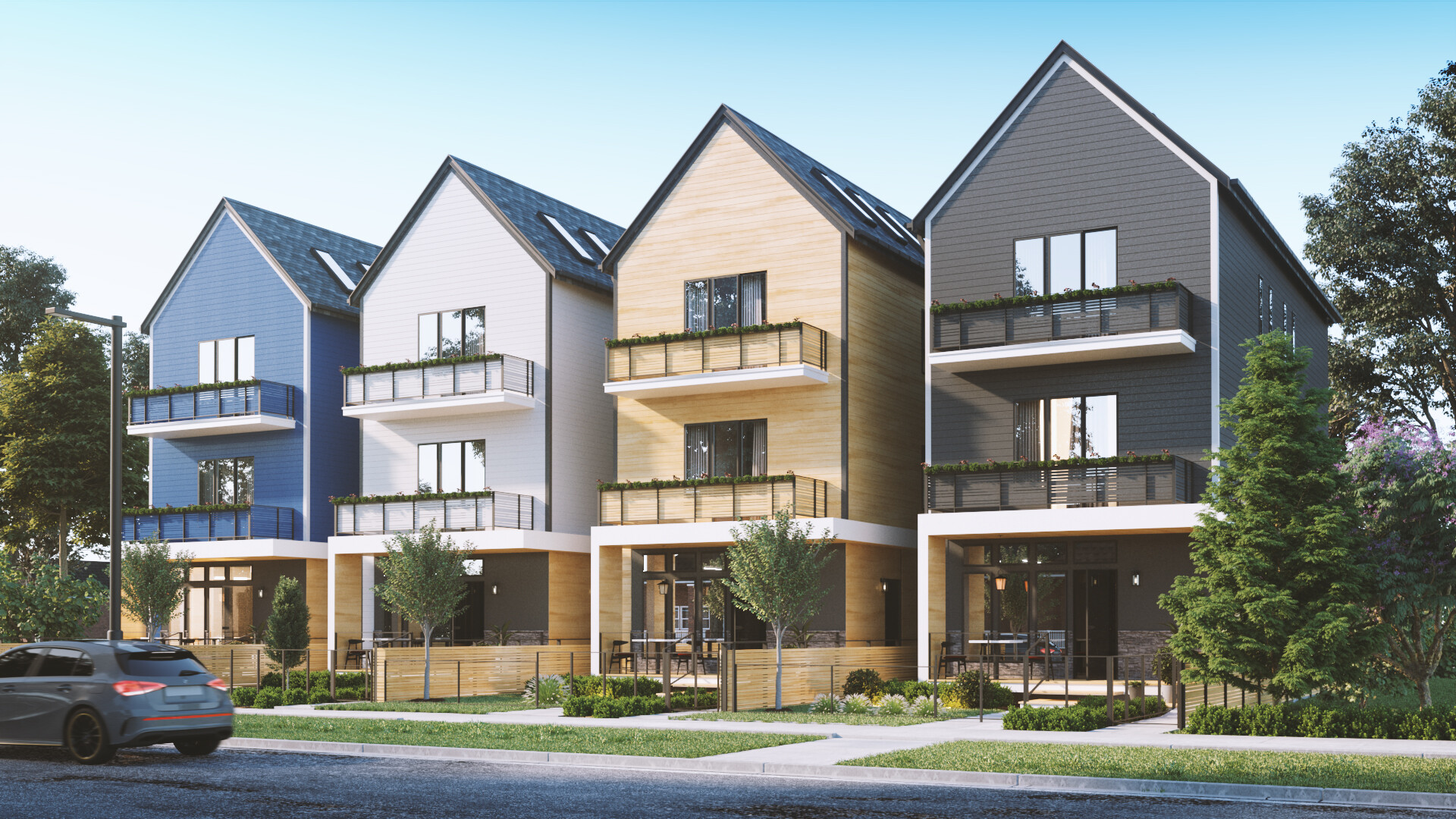 ArtStation - Rendering of Townhouses