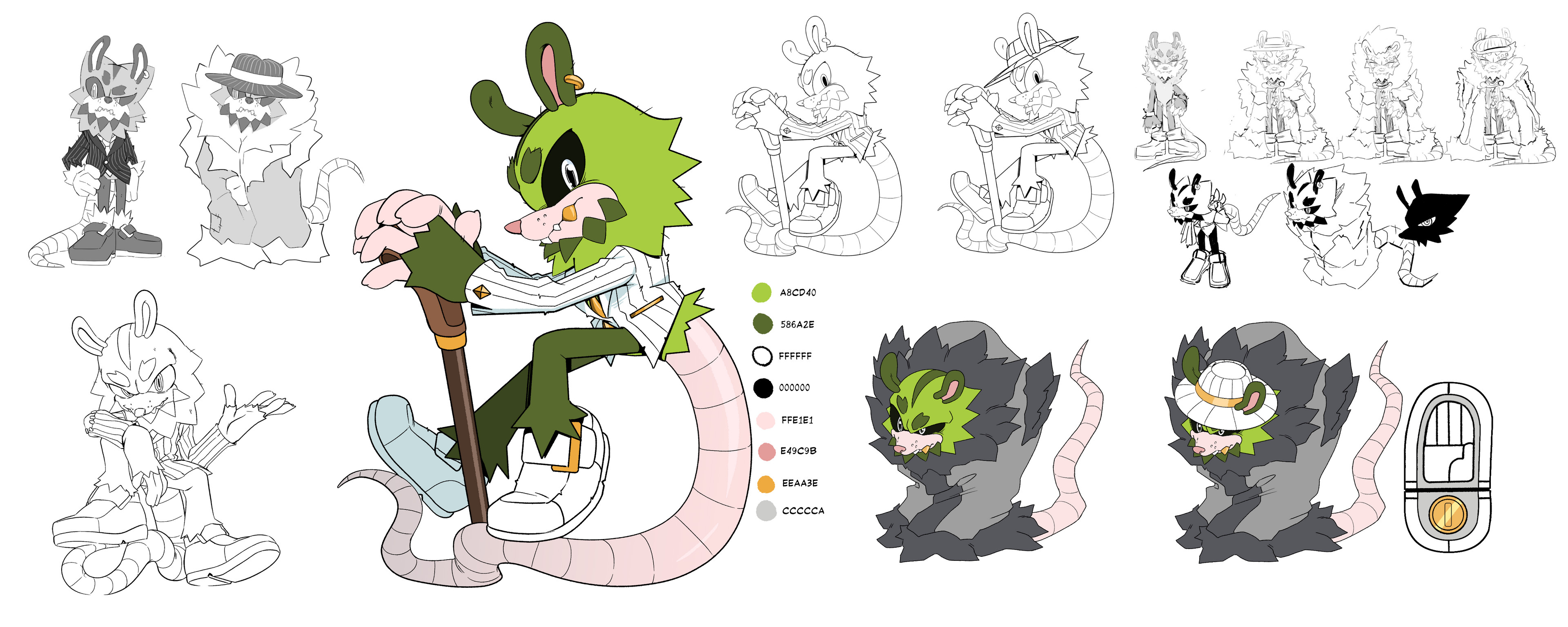 AdamBryceThomas - Clutch the Opossum Concept Art - IDW's Sonic the Hedgehog