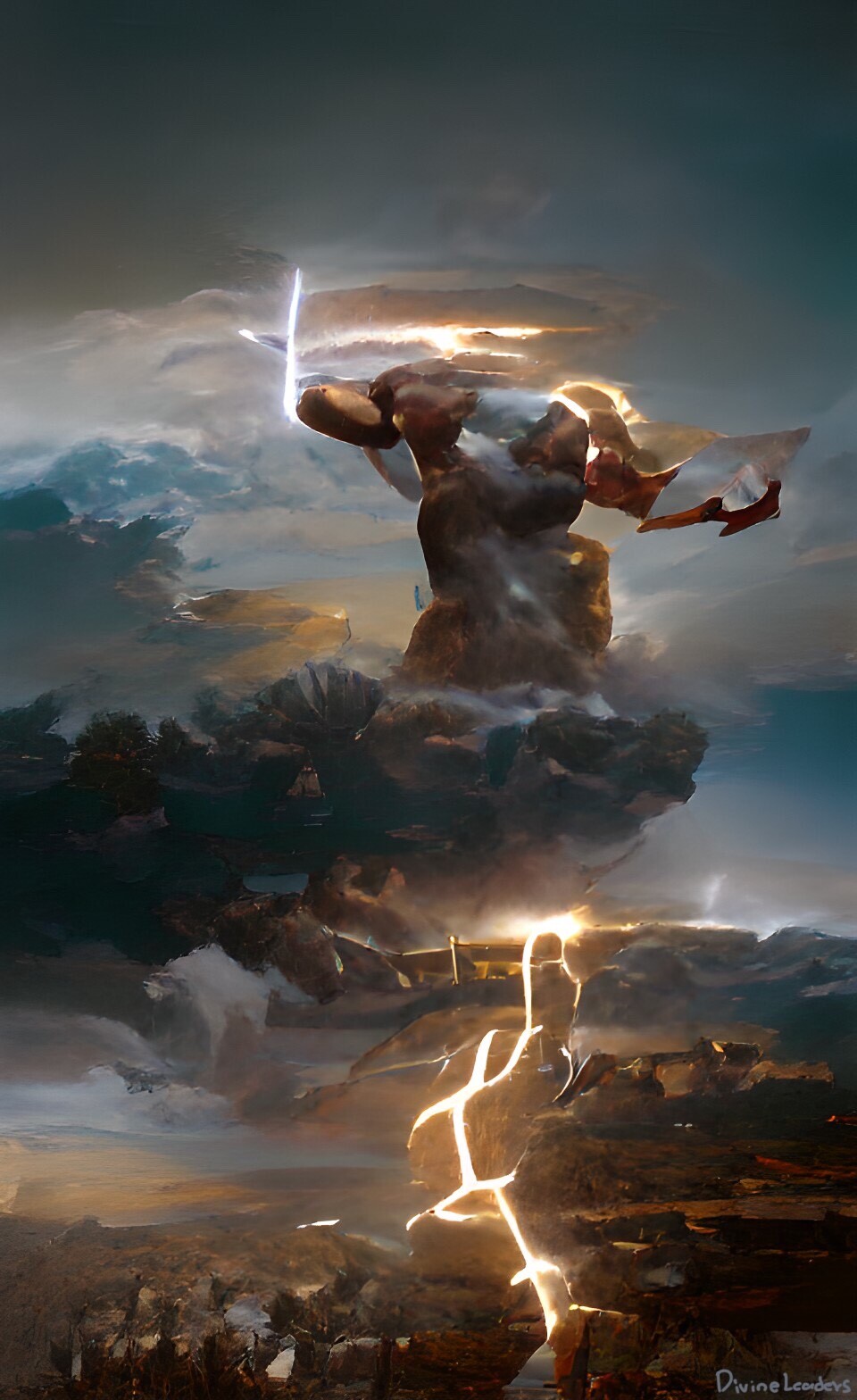 ArtStation - God Zeus in Action. (The Divine Series - 5)