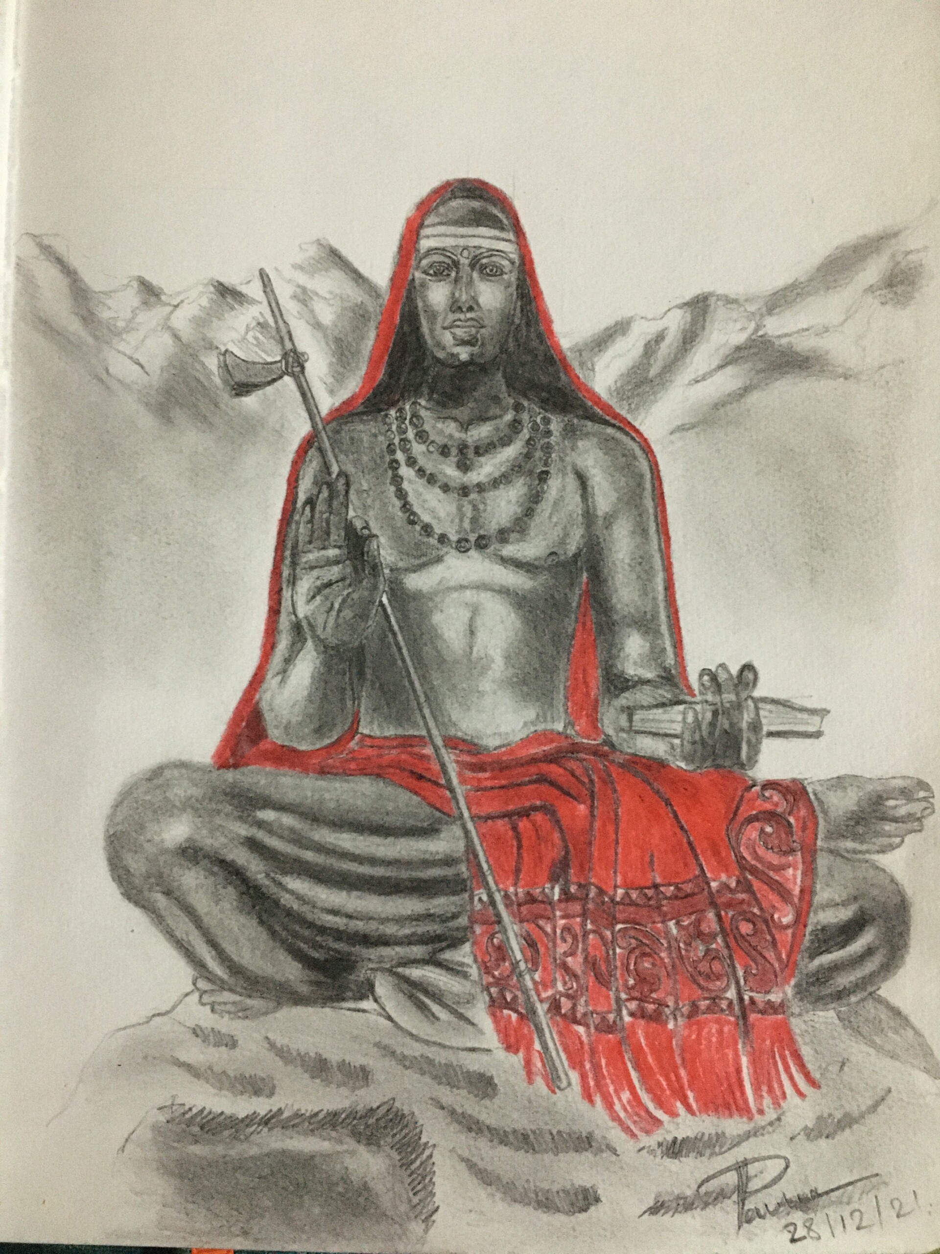 ArtStation - Adi Shankaracharya art