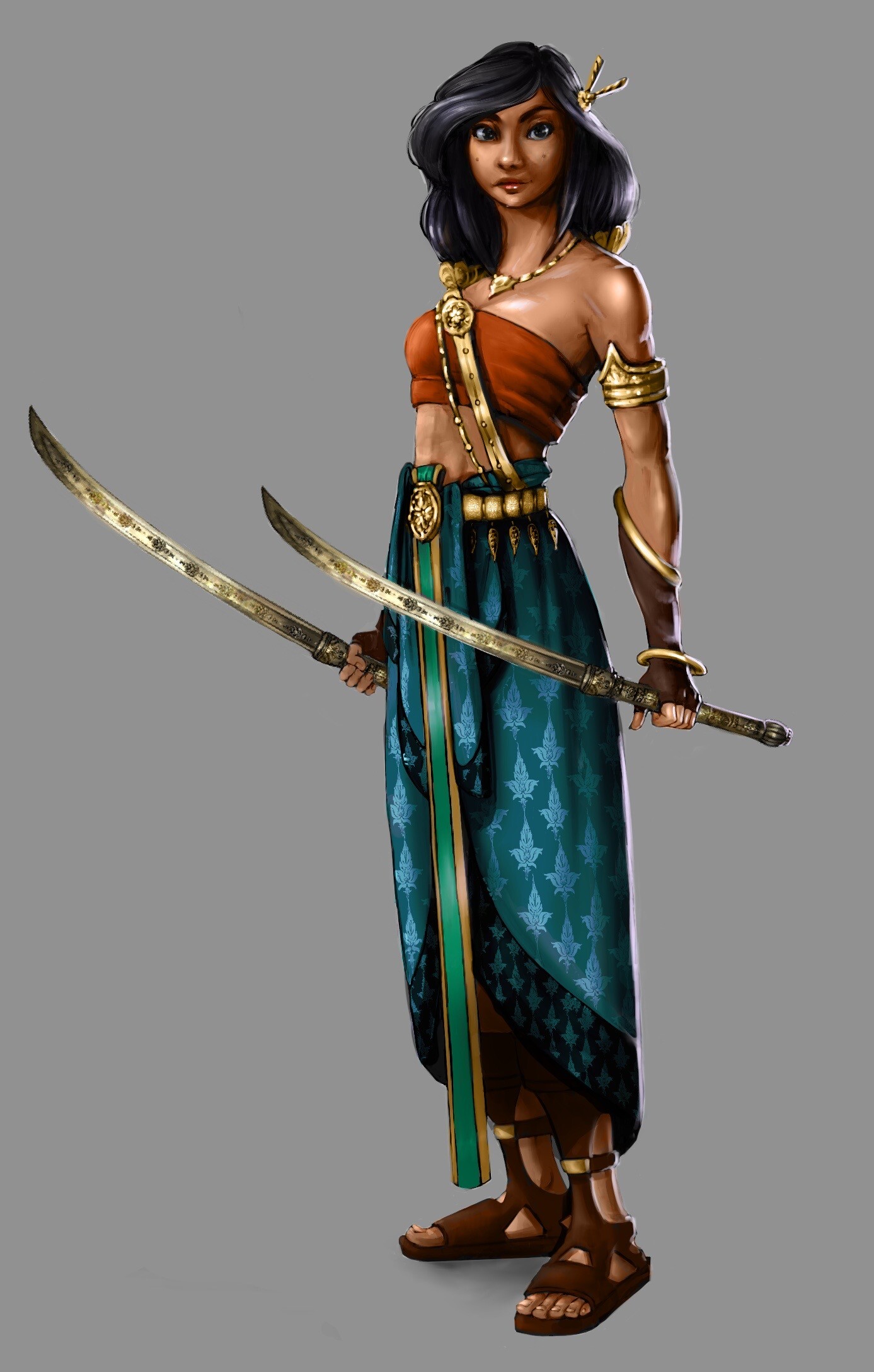 ArtStation - Lamai (Thai fighter character design)