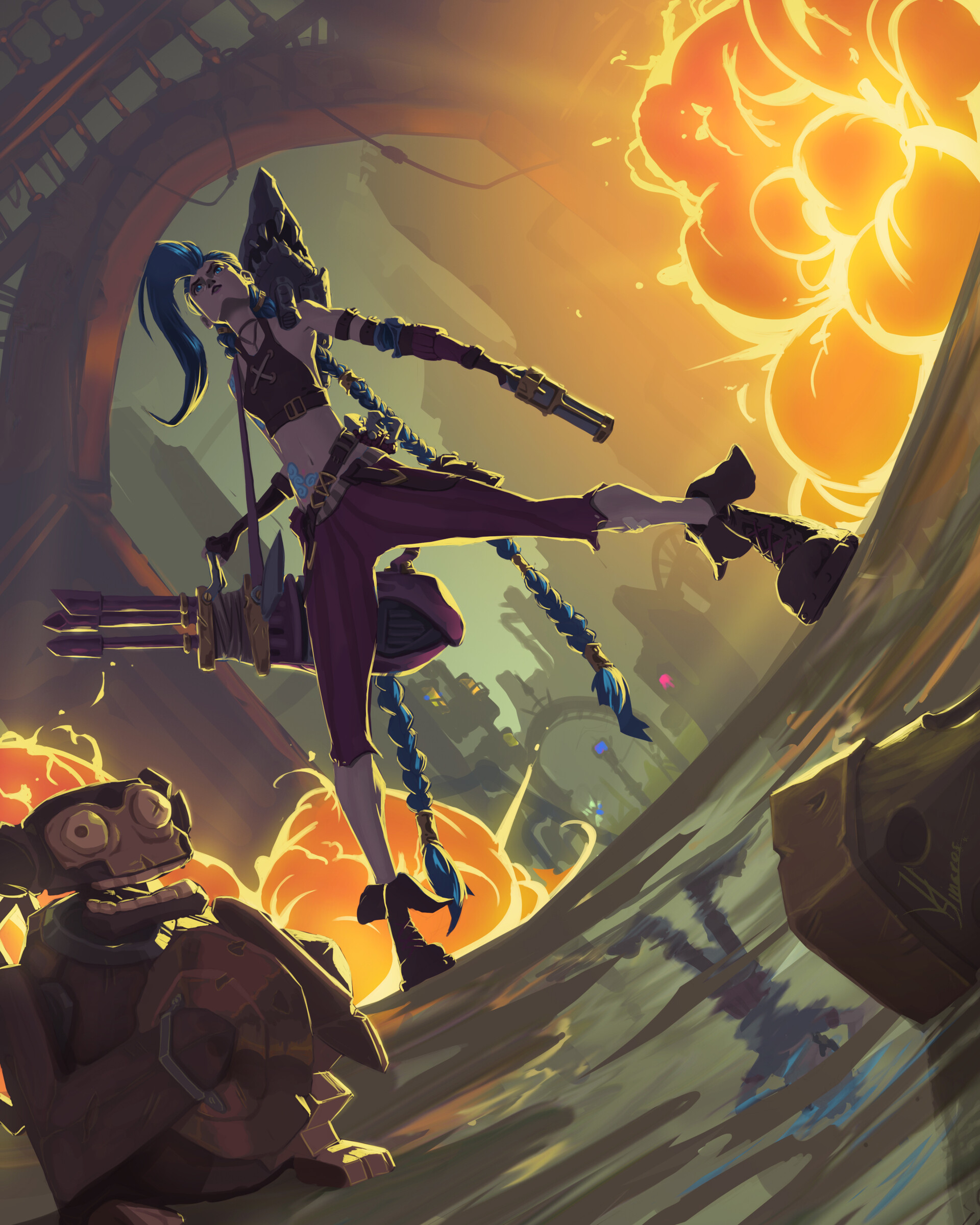 ArtStation - Pow(D)er of Jinx ( ARCANE ) Fan ART