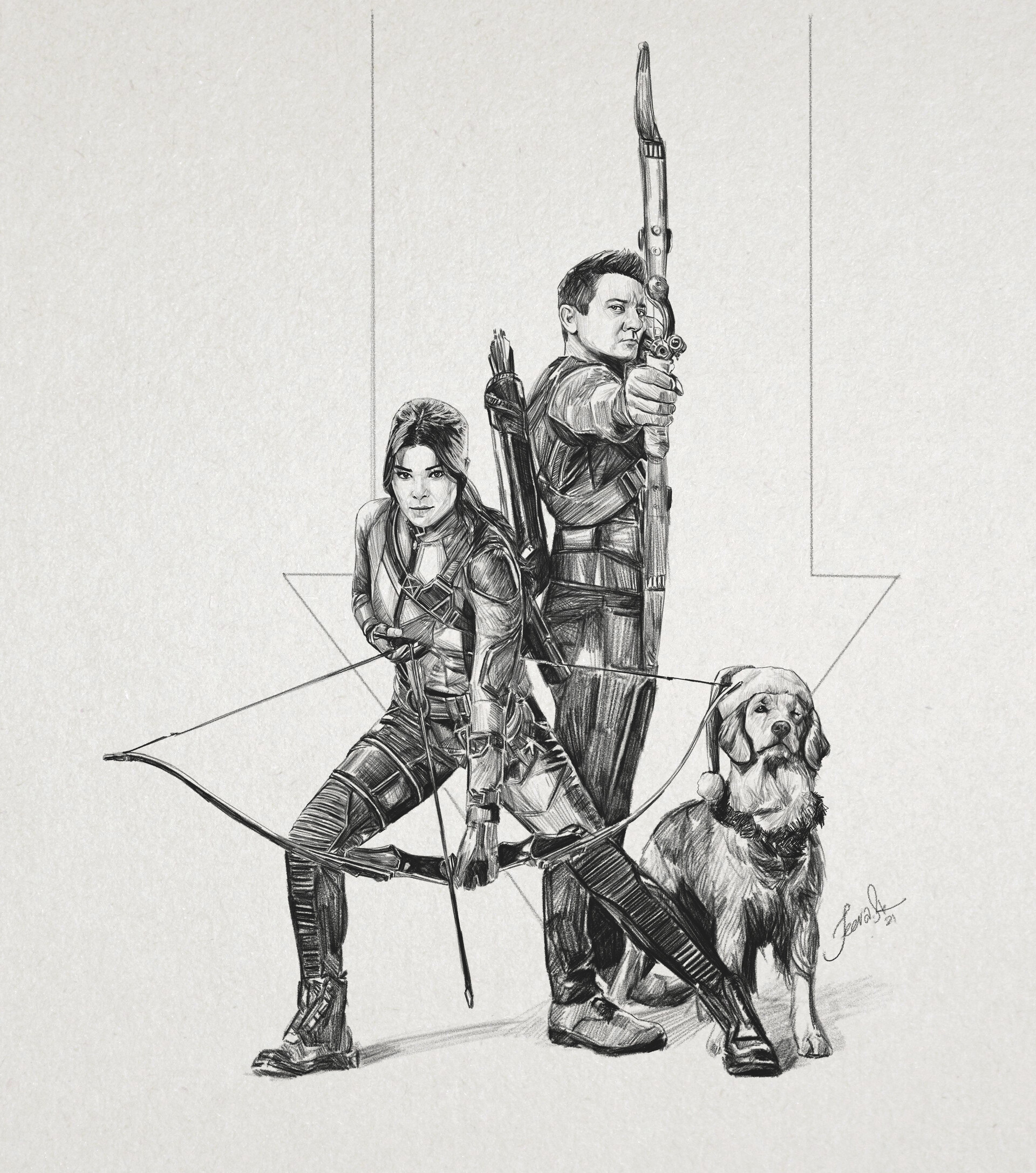 ArtStation - Marvel Studio Hawkeye Pencil Sketch 2021 #Hawkeye #art #Marvel
