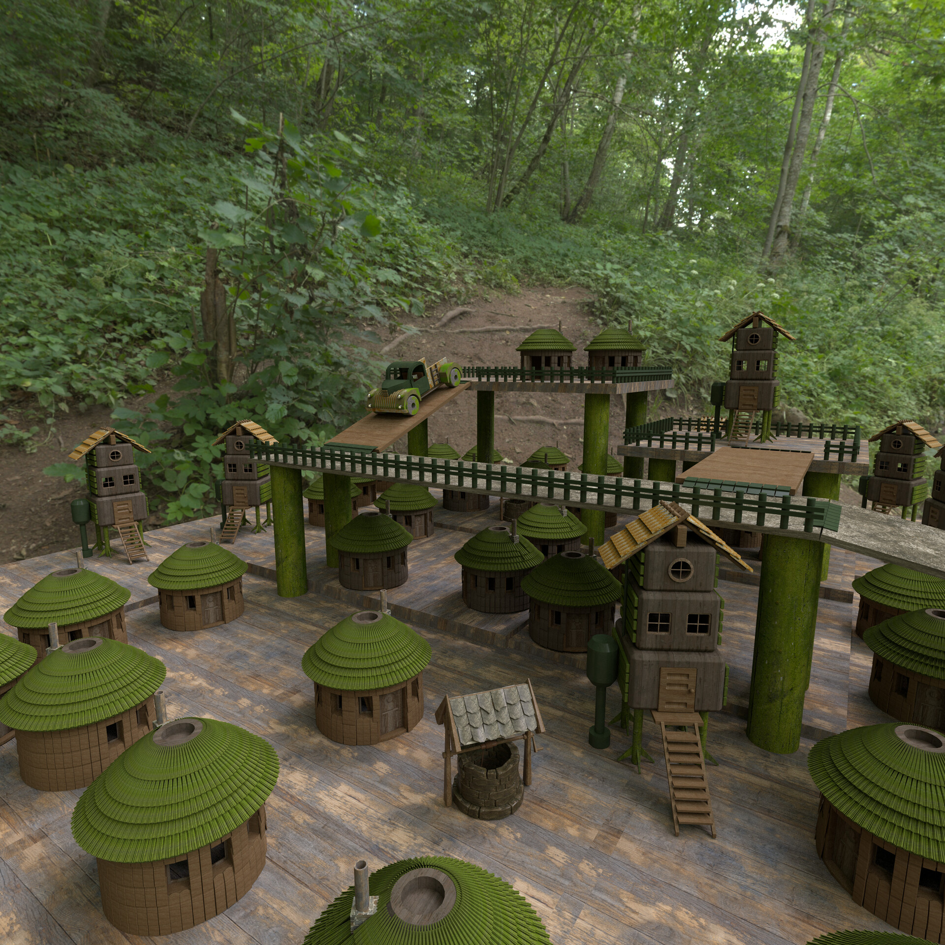 ArtStation - Forest village