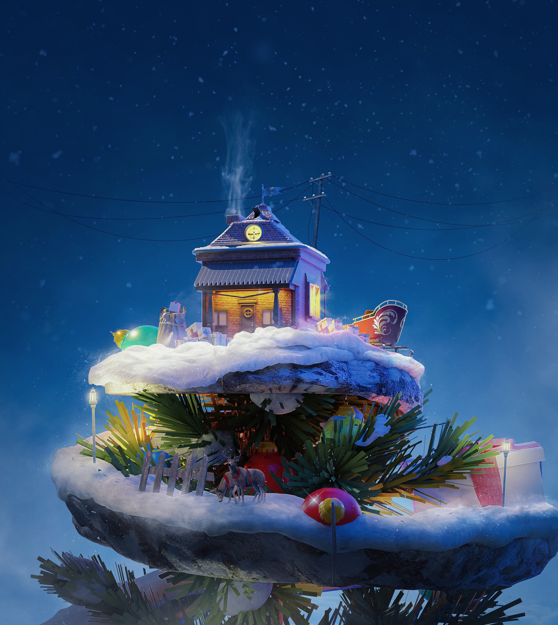 ArtStation - Santa at home