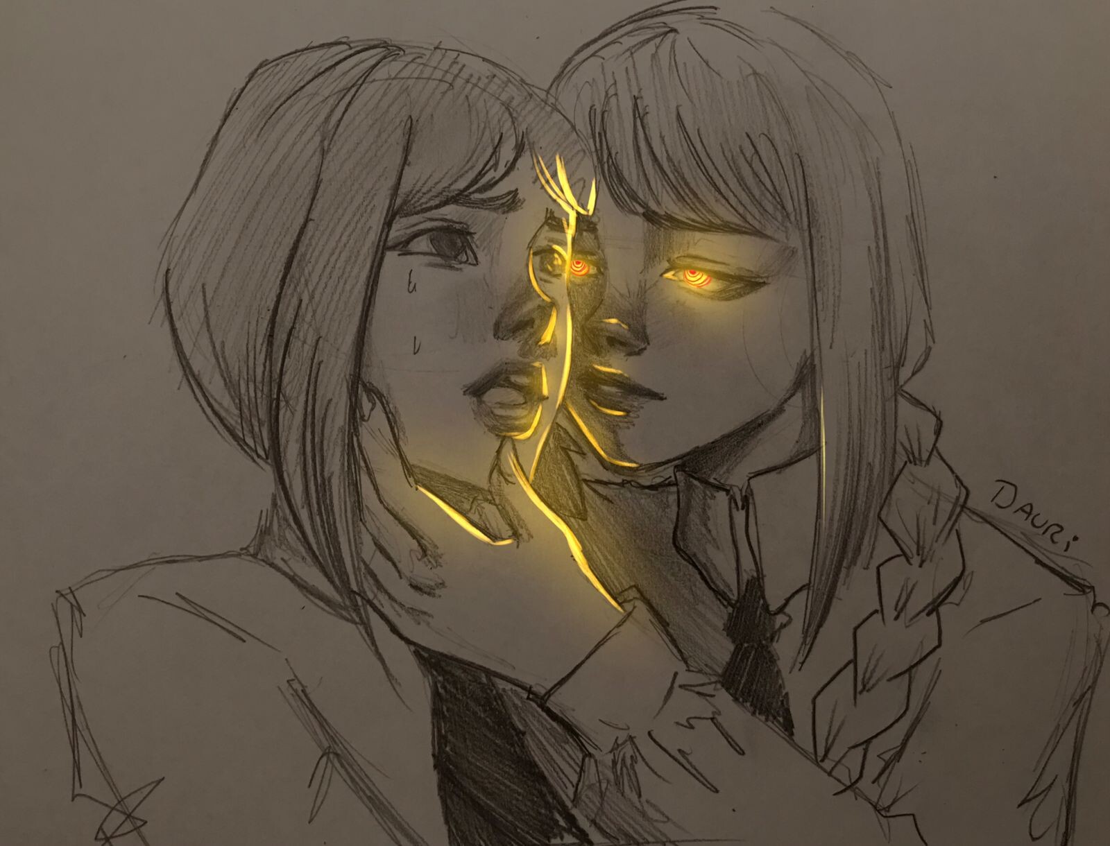 ArtStation - Makima and Kobeni Fan art (tradicional and digital)