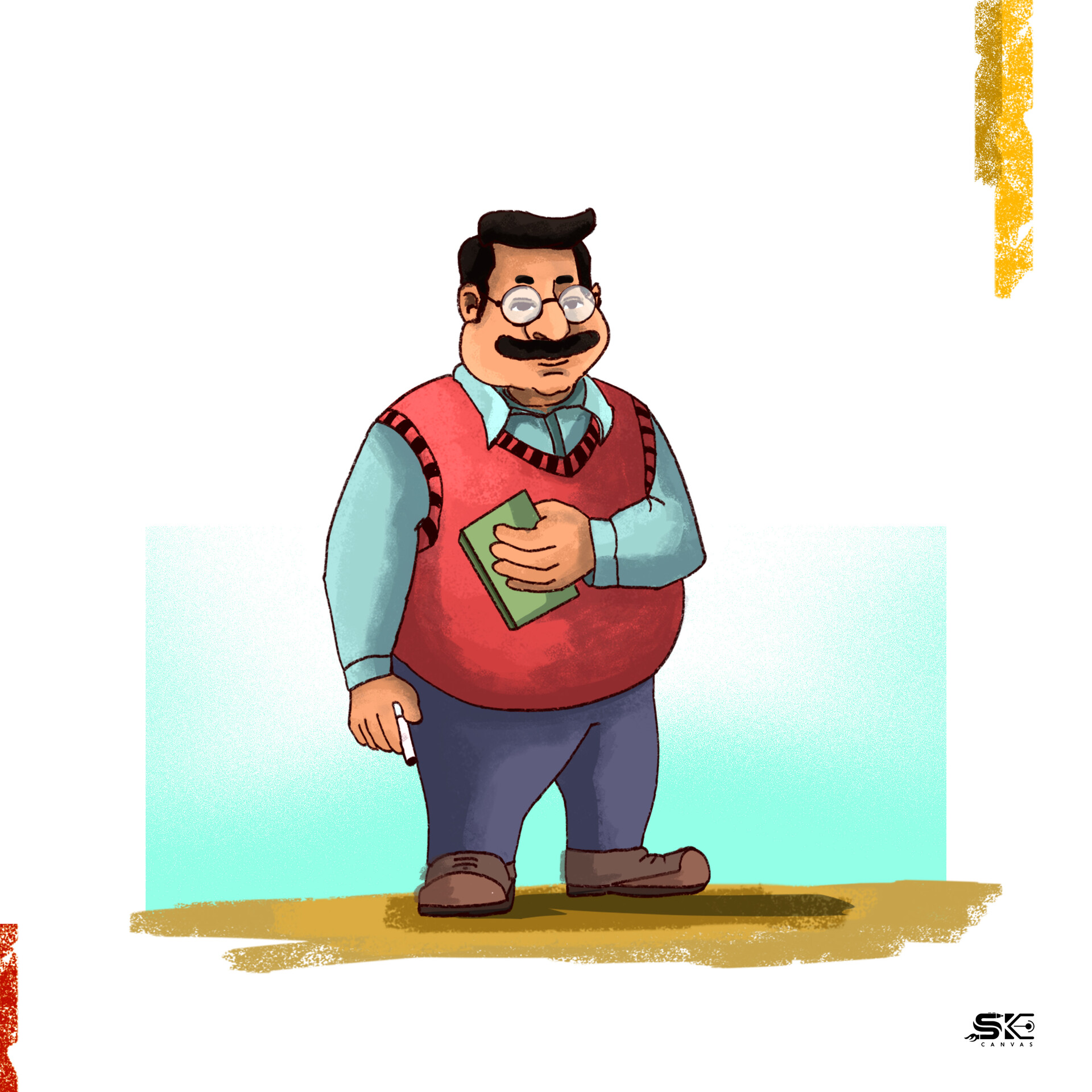 ArtStation - 2D CHARACTER (TEACHER )