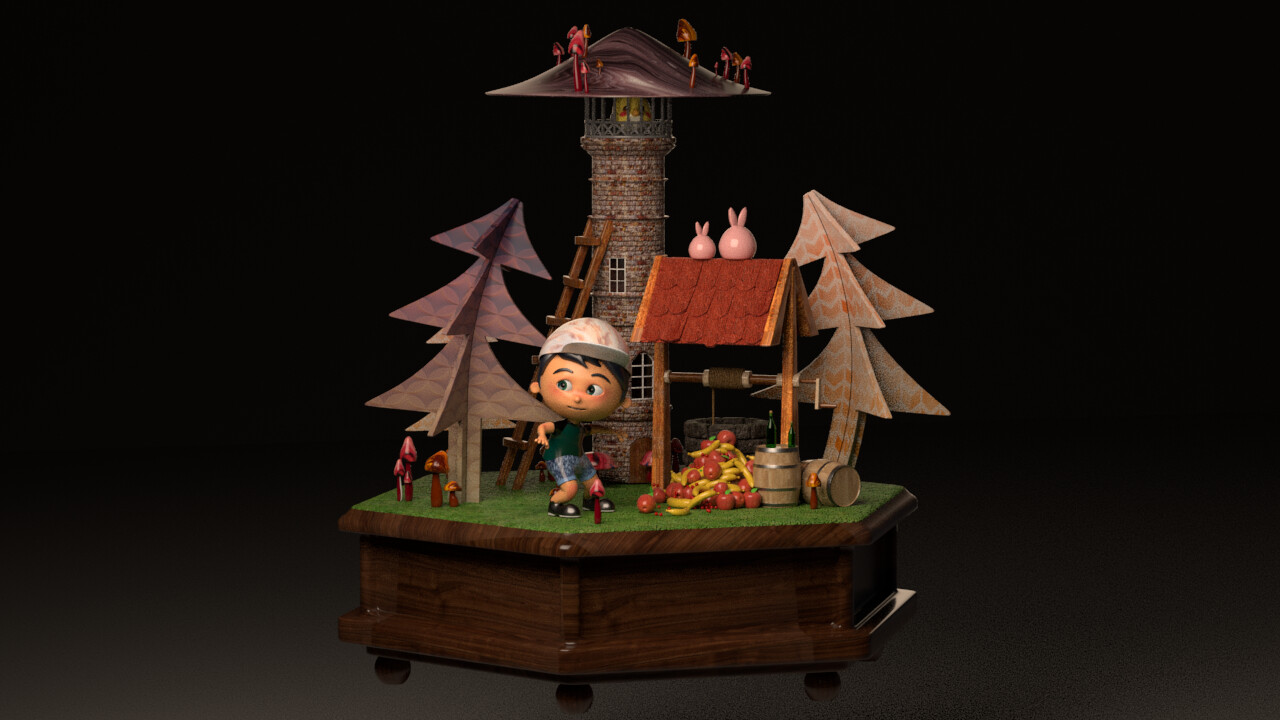 ArtStation - Music Box texturing