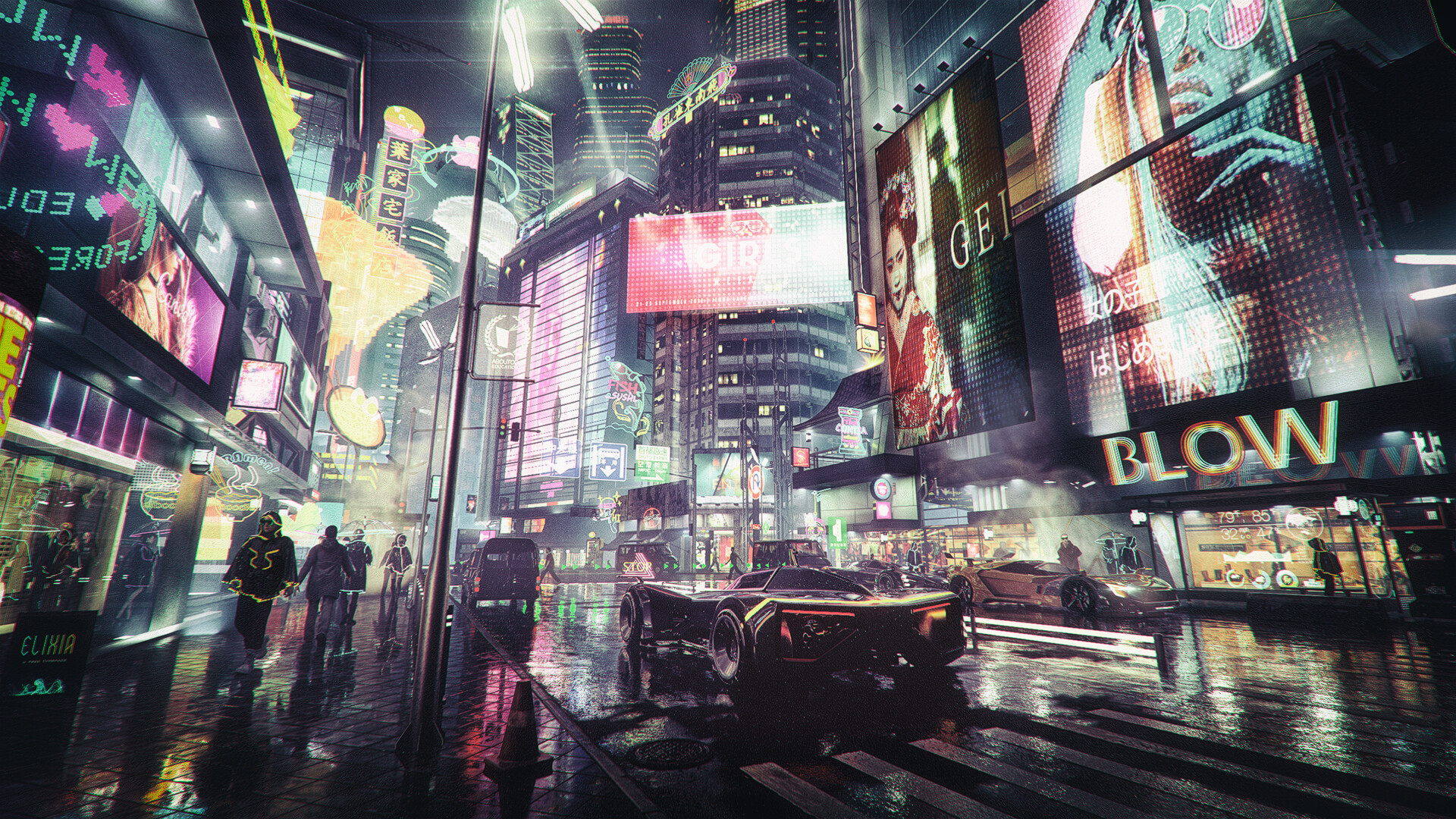 ArtStation - cyberpunk style city