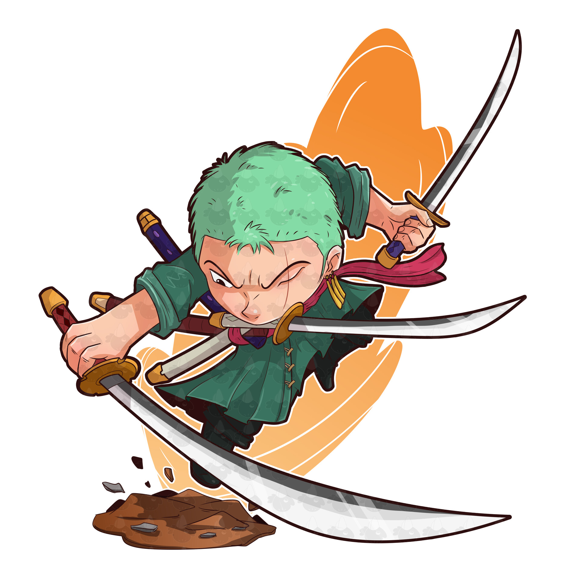 One Piece Zoro Chibi