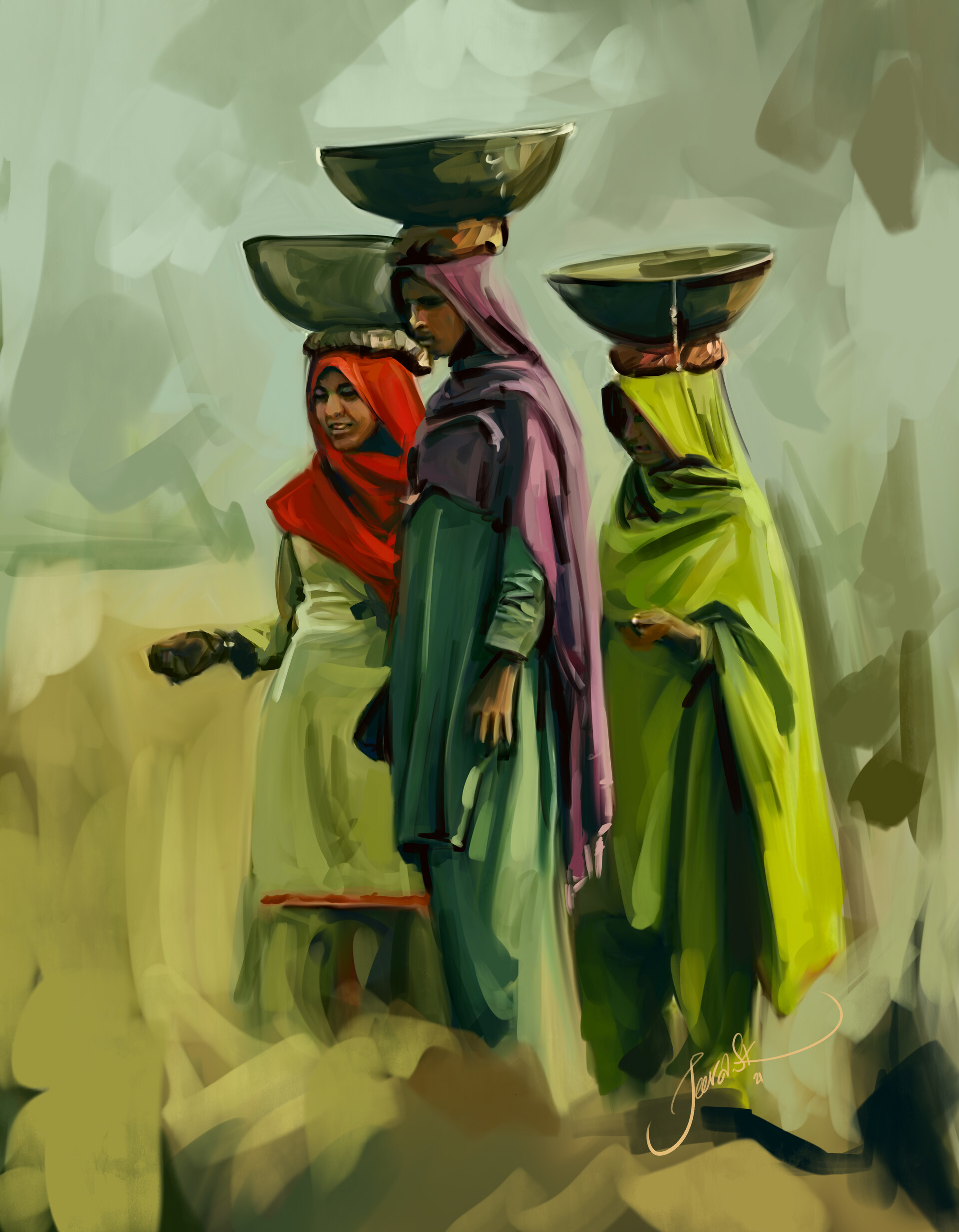 ArtStation - Indian People Artwork 2021 #painting #artwork