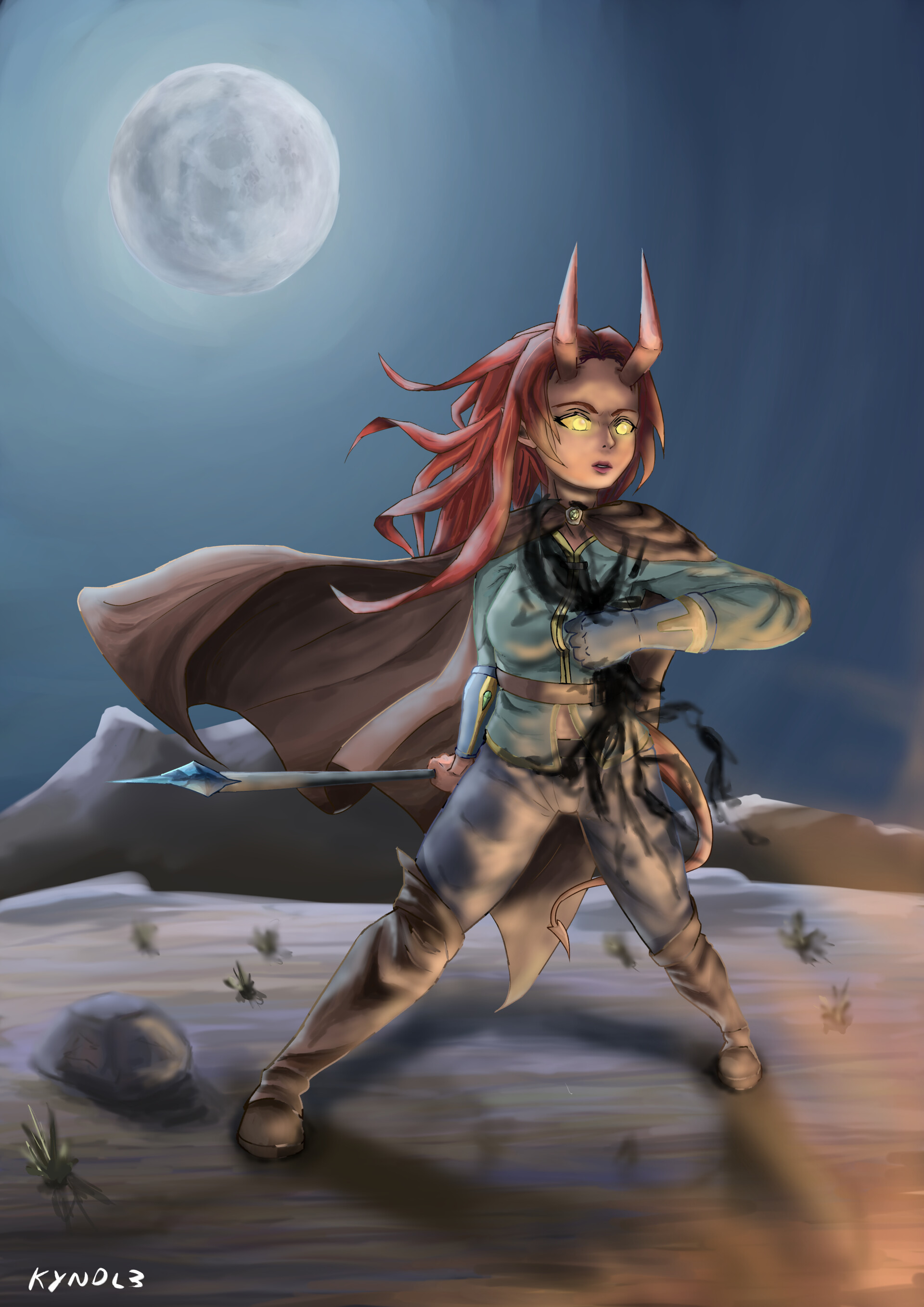 ArtStation - Faye, the Shadow Sorcerer Tiefling