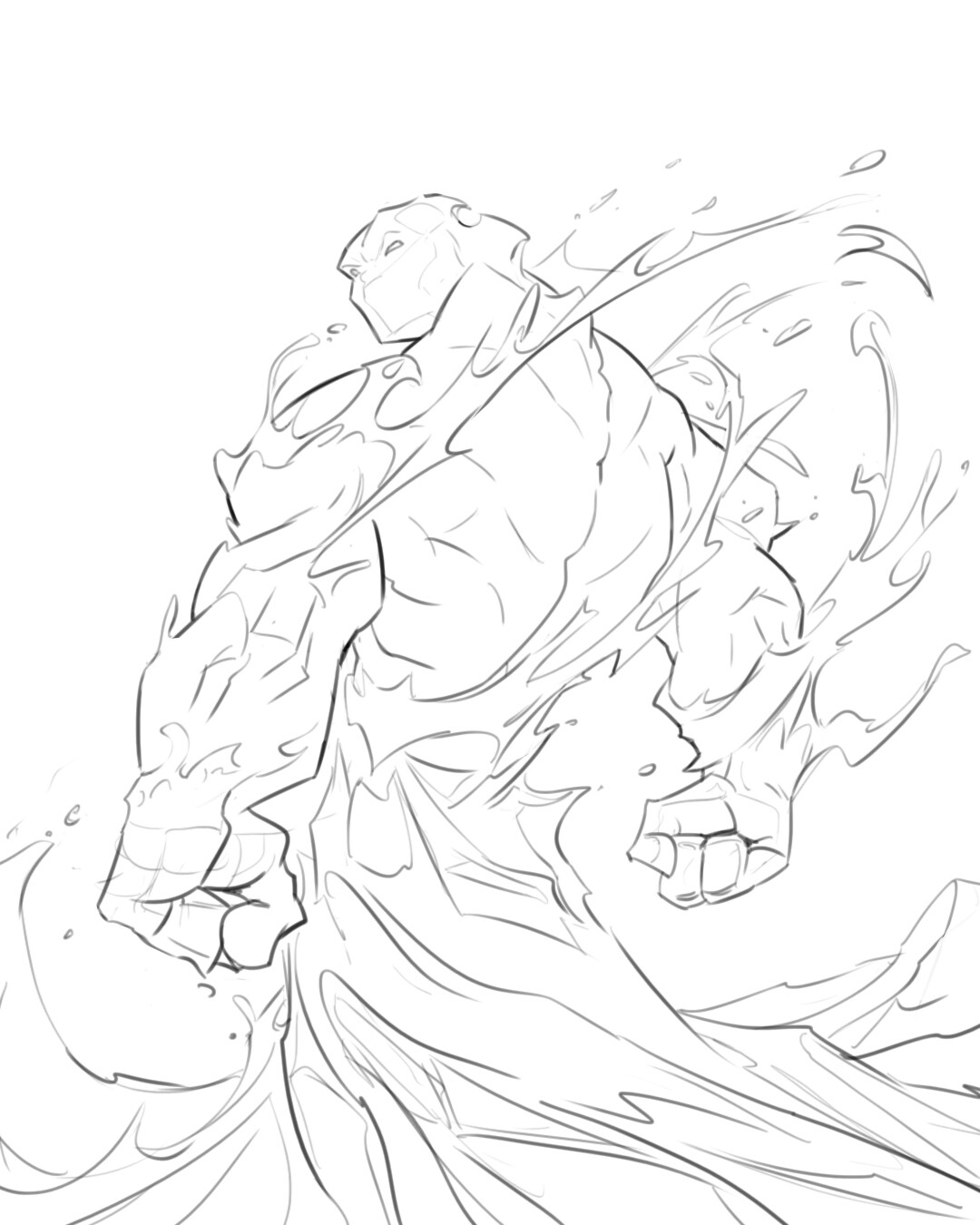 how to draw water elemental