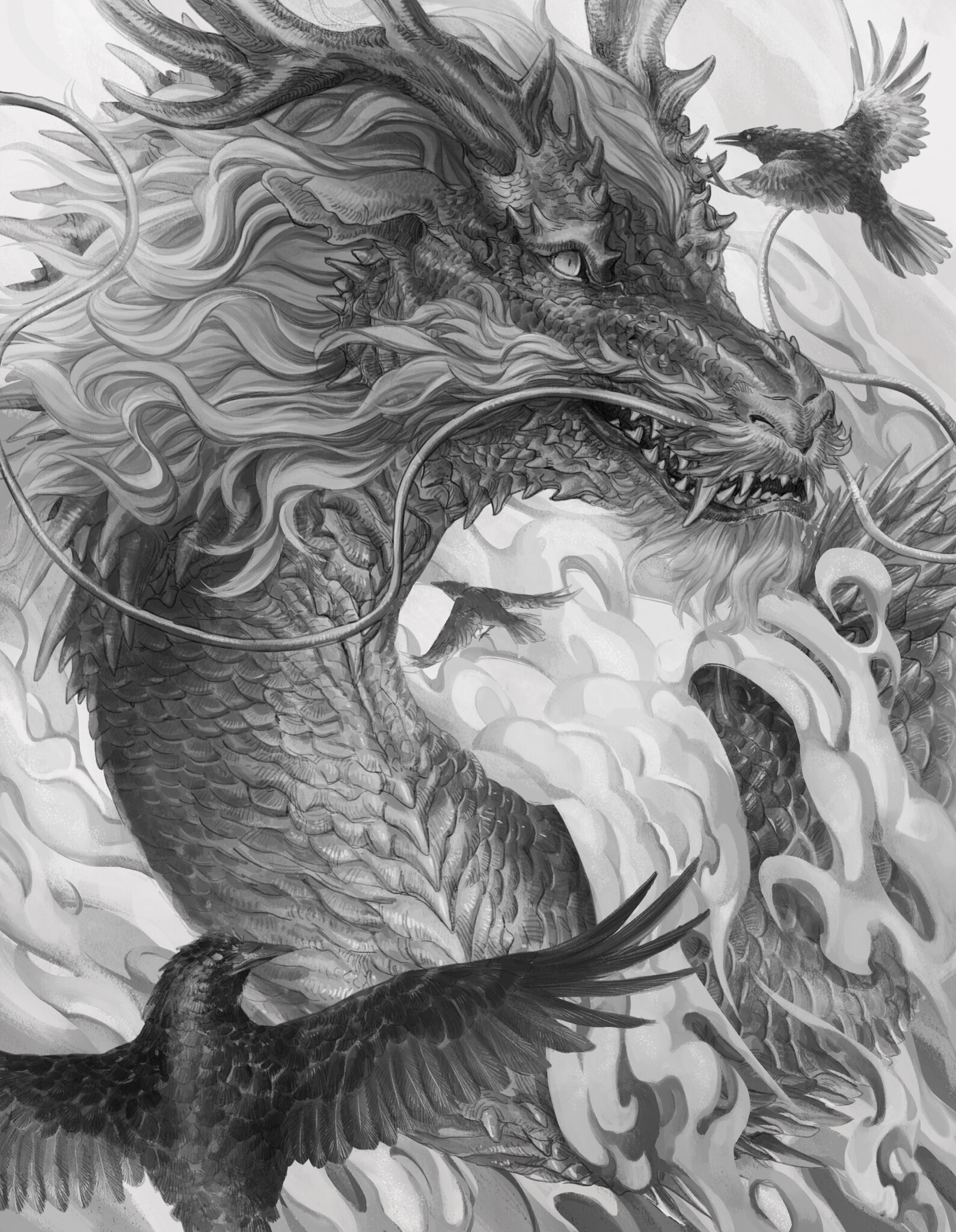 ArtStation - Dragon & Crow