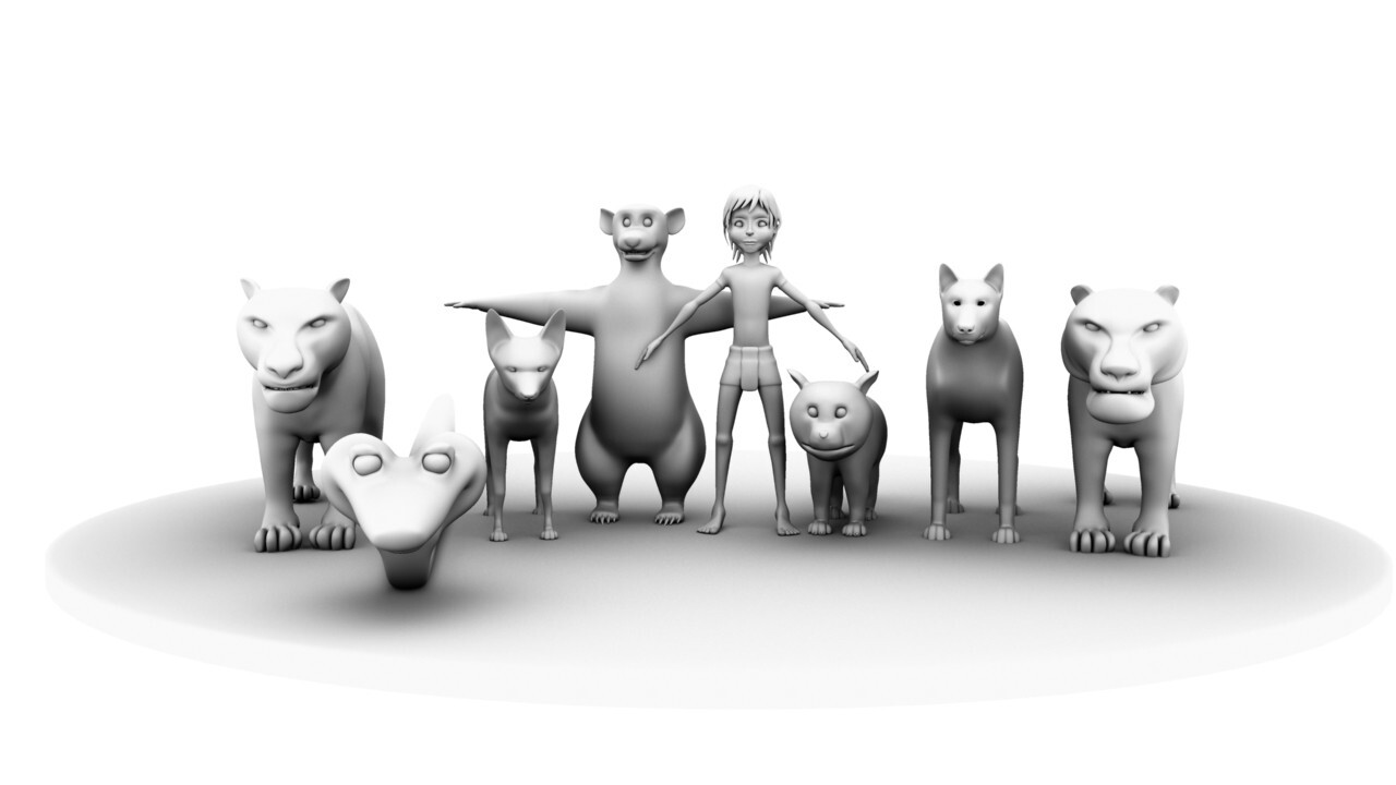 ArtStation - Mowgli series 3d models