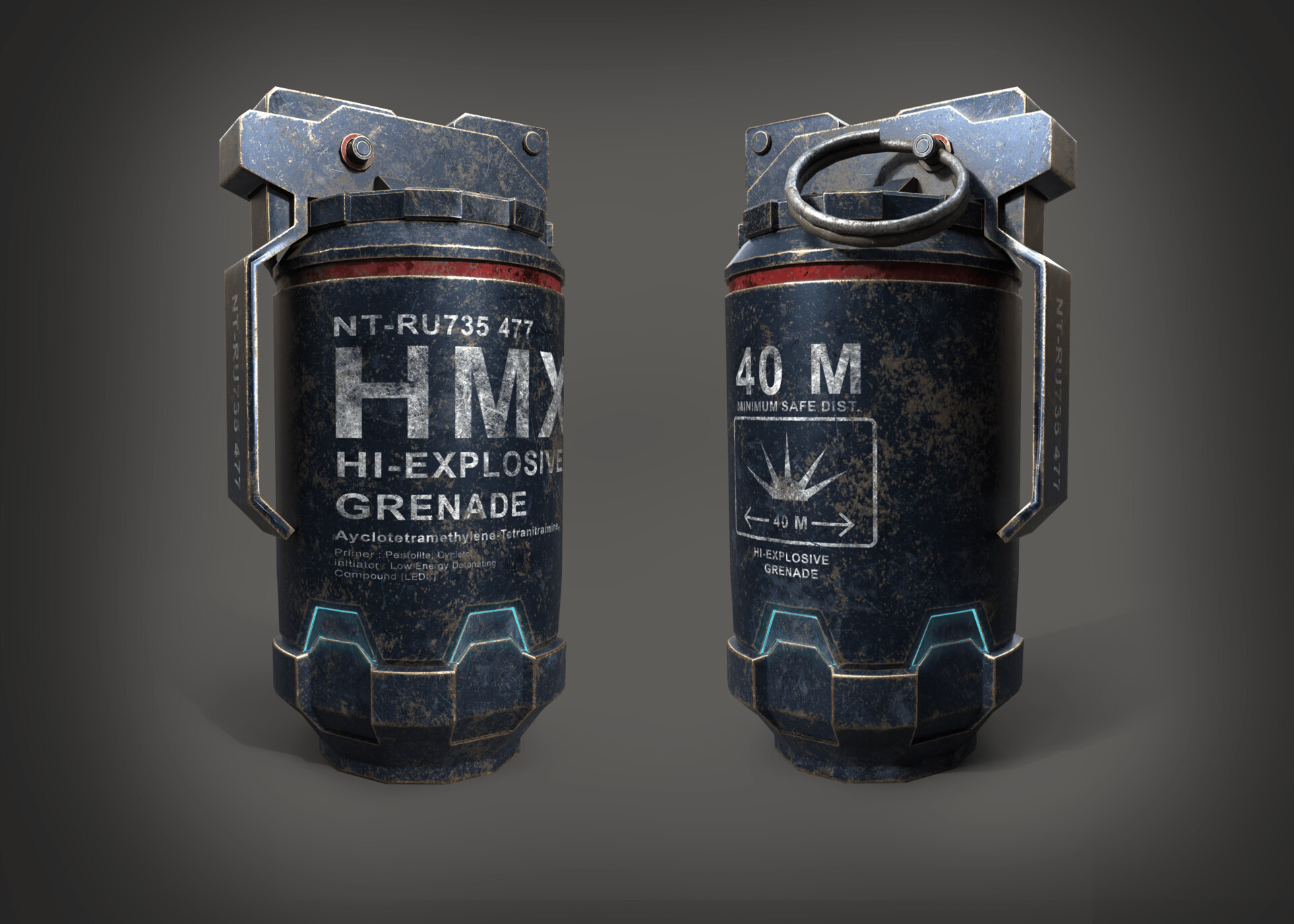 ArtStation - Elysium HMX Grenade Worn