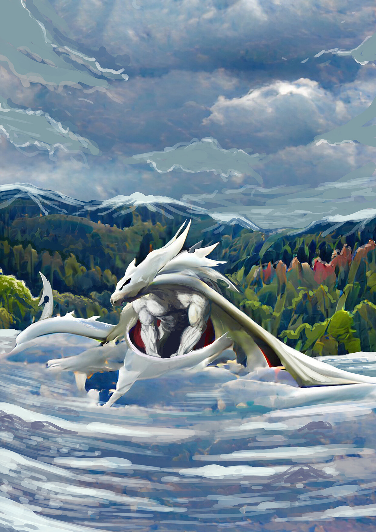 ArtStation - Snow dragon