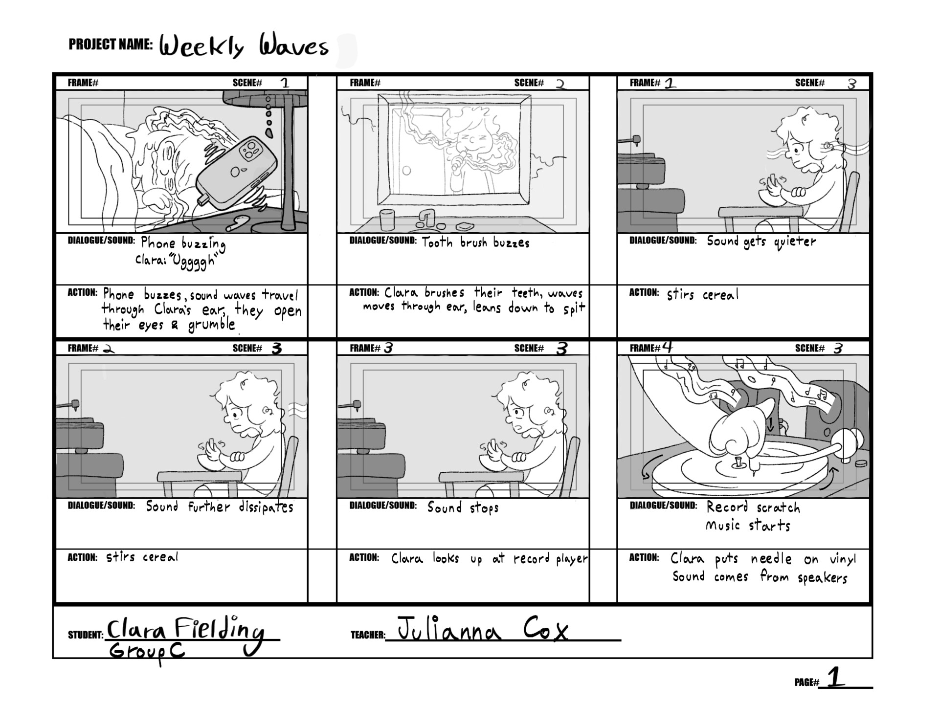 ArtStation - Weekly Waves (storyboard clean-up)