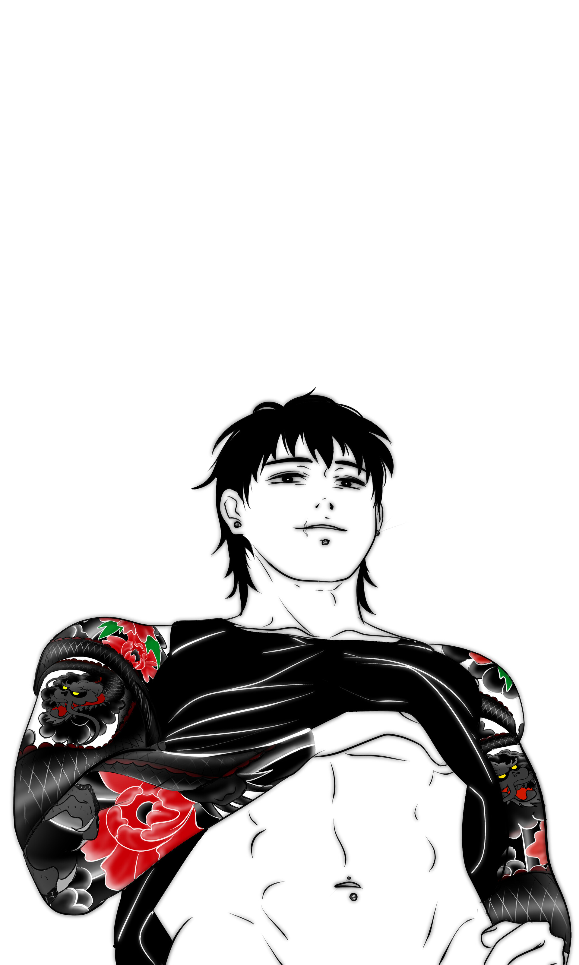 ArtStation - Toji Fushiguro tatted up