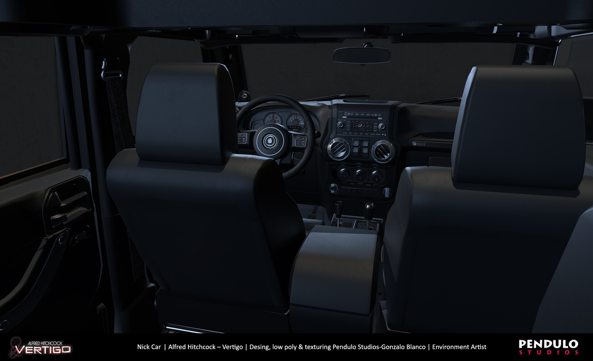 Gonzalo Blanco 3D Artist - Alfred Hitchcock - Vertigo | Nick Car