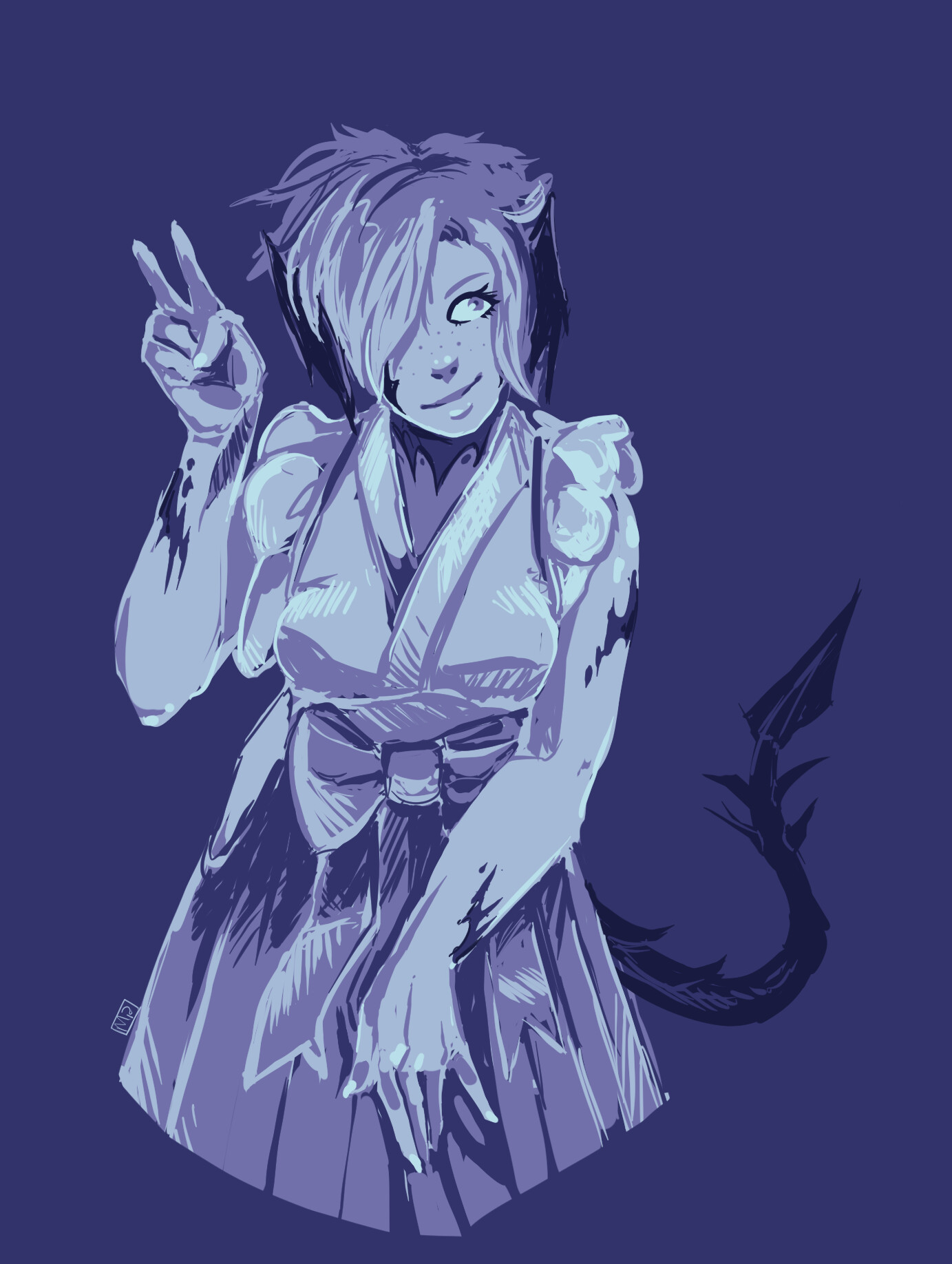 ArtStation - FFXIV Character: Au Ra girl, Tsuki