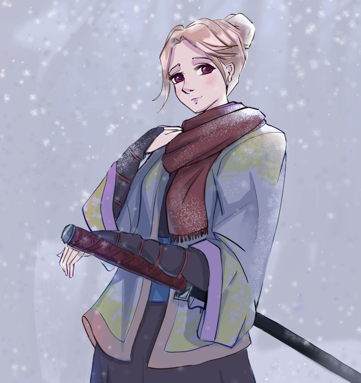 ArtStation - Winter samurai