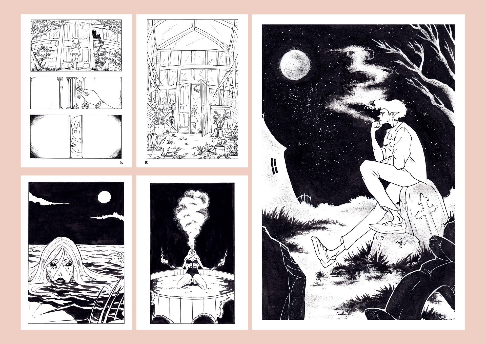 ArtStation - Traditional Ink - Illustrations & Comic Pages (2020)