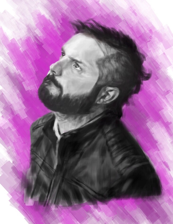 Horacio Lobos Luna - Practricing and sketching portraits